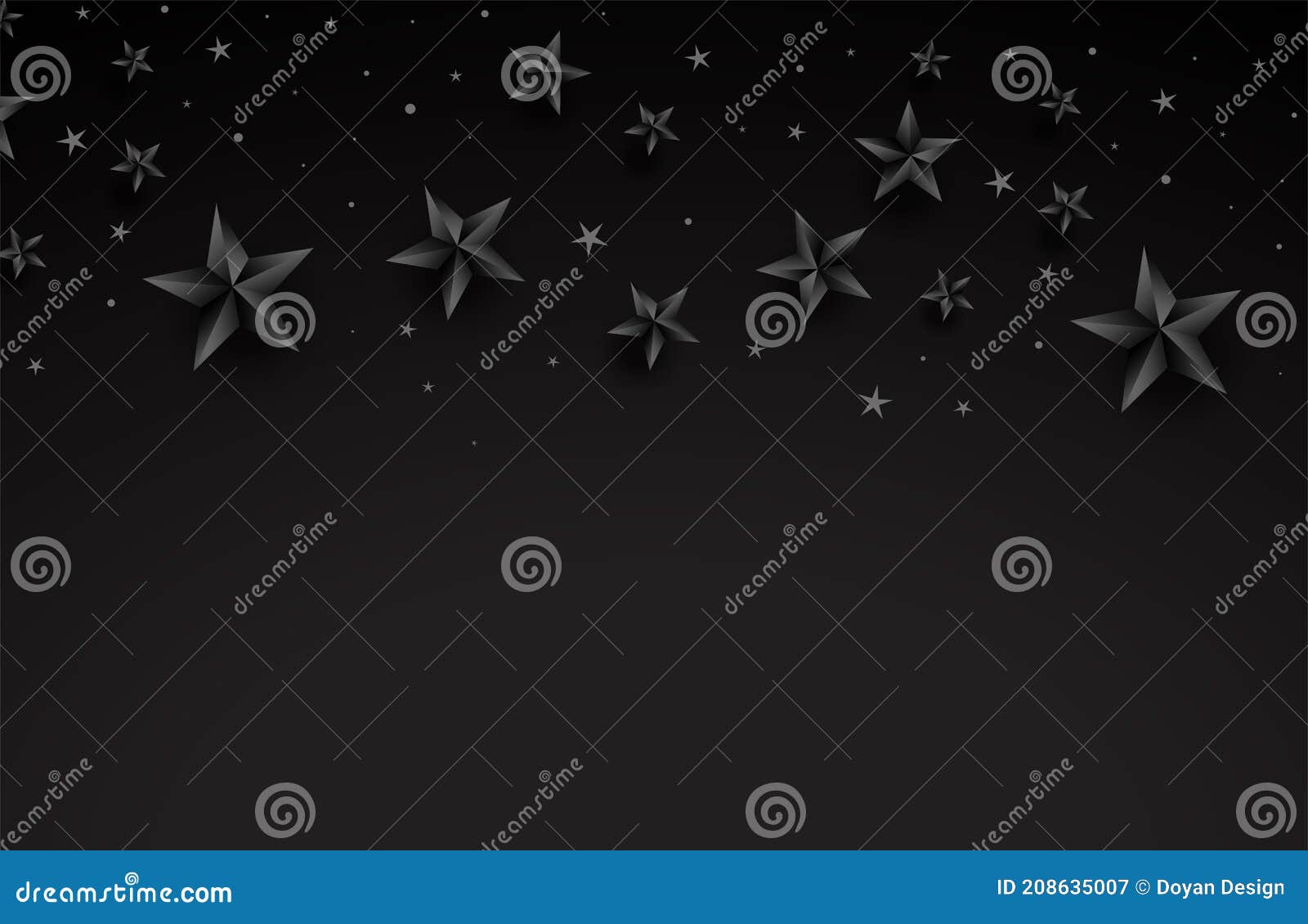 Dark Stars Background Design Template Stock Vector - Illustration of ...
