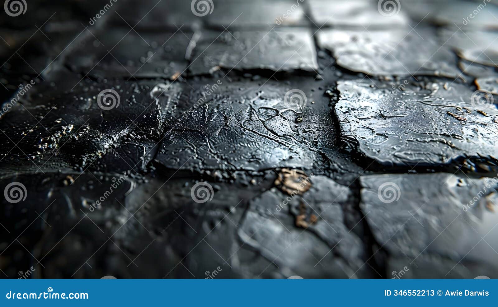 Dark Stone Pavement Texture - 3D Illustration Stock Illustration ...