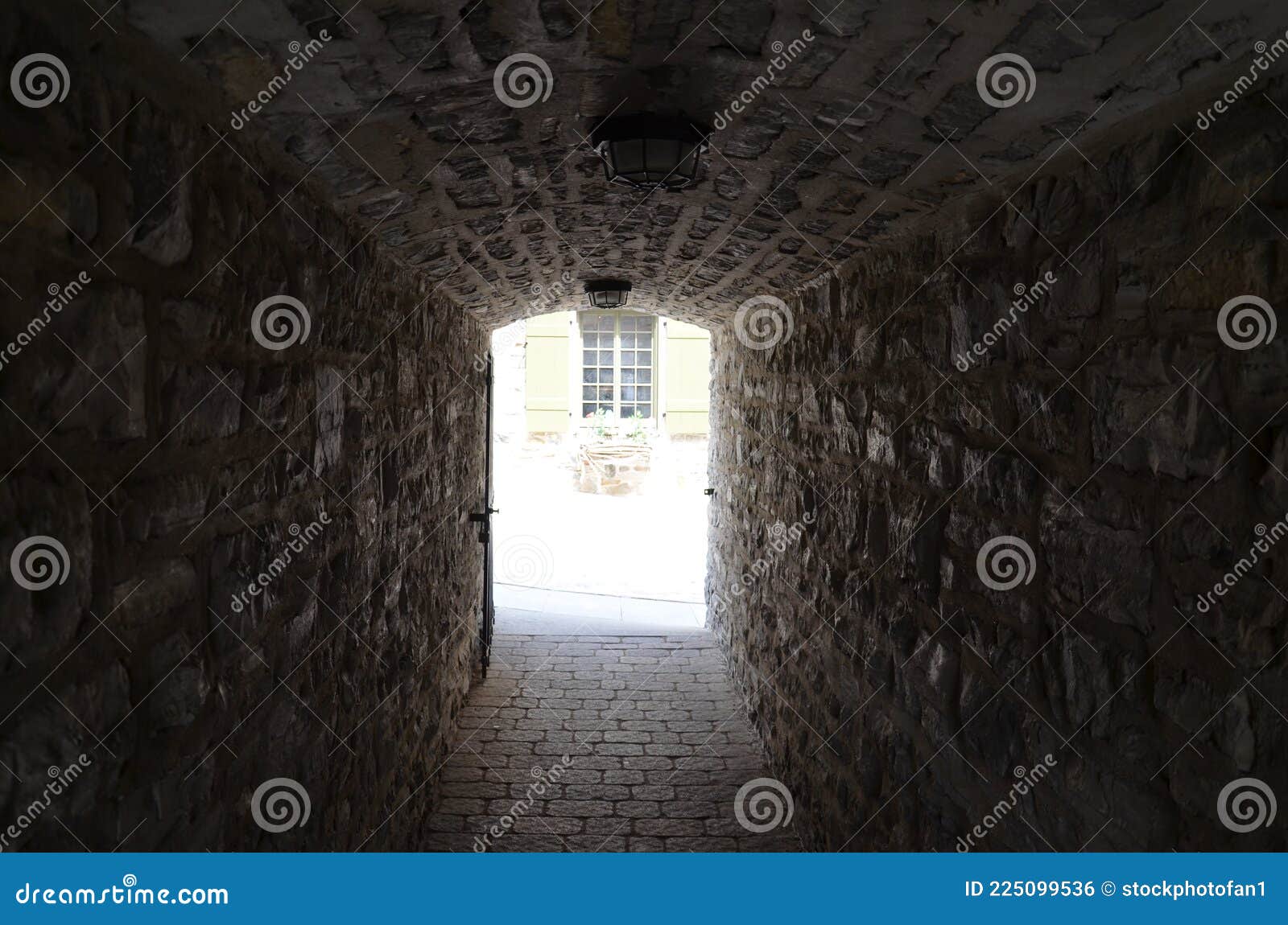 Dark Stone or Rock Wall Tunnel or Pathway Stock Photo - Image of ...