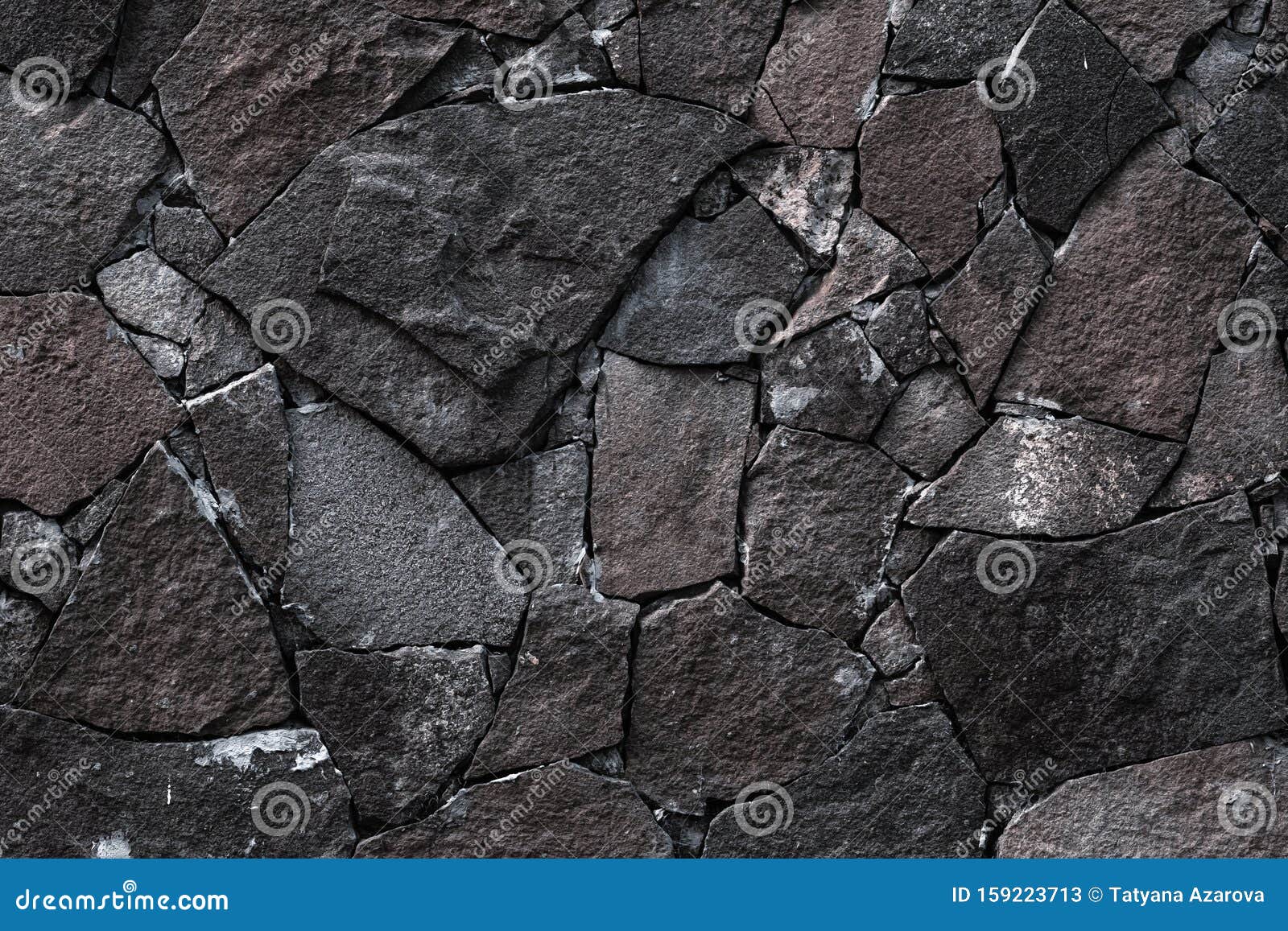 Dark Stone Wall Background. Grey Rock Texture in Retro Style. Brick ...