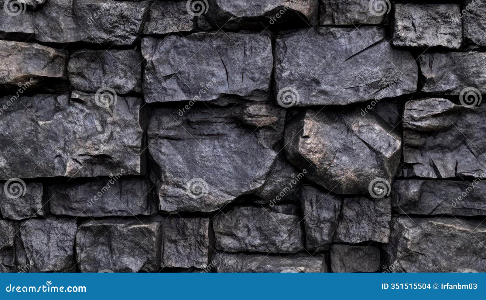 Dark Stone Wall Creates a Rugged Texture with Rough Surface, Stone ...