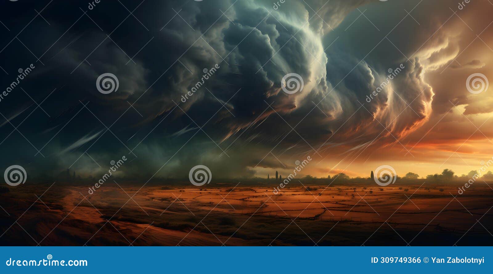 Dark Storm Cloud Casting Ominous Shadow upon Global Landscape. Concept ...