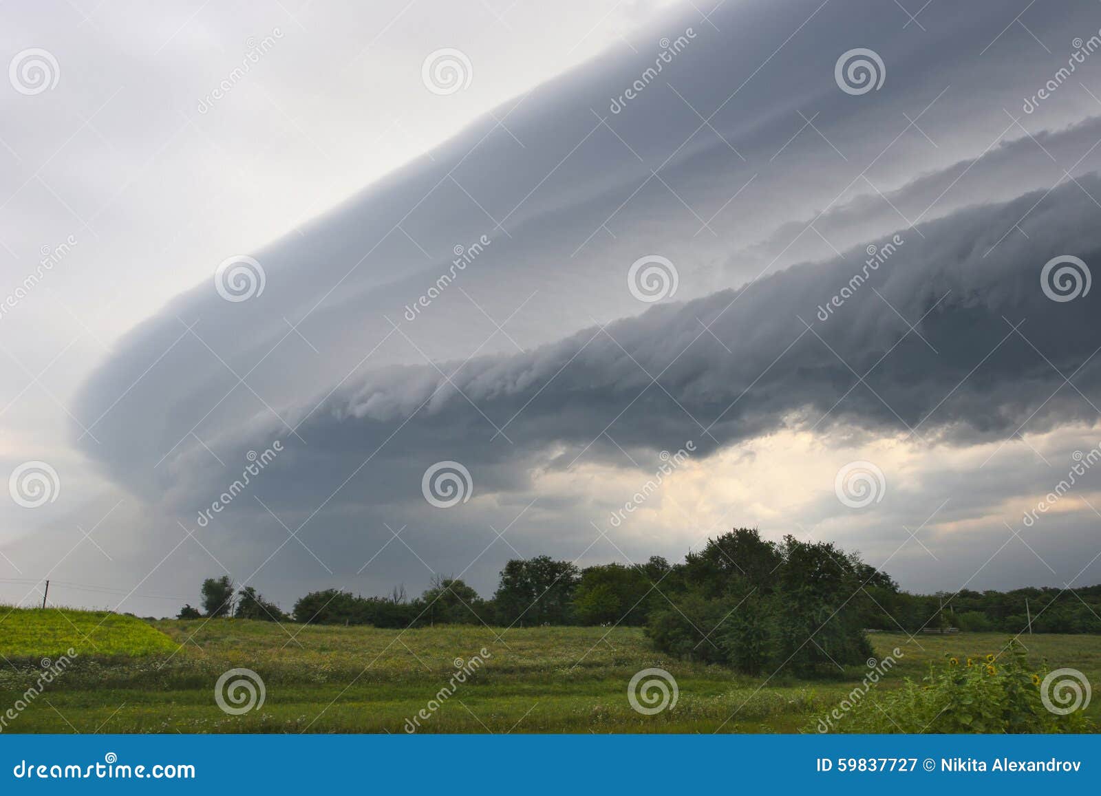 Dark Storm Cloud Moves Round the Front Stock Image - Image of cornfield ...