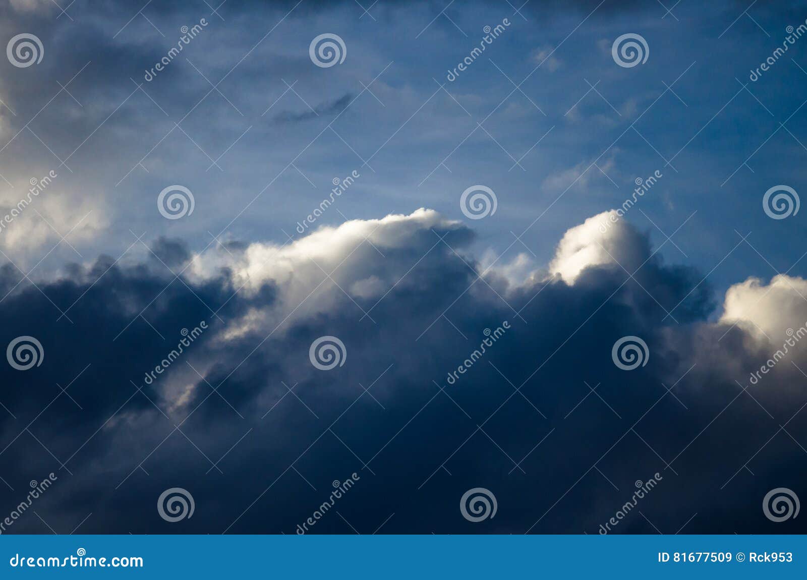 Dark Storm Clouds Boiling in the Darkening Evening Sky Stock Image ...