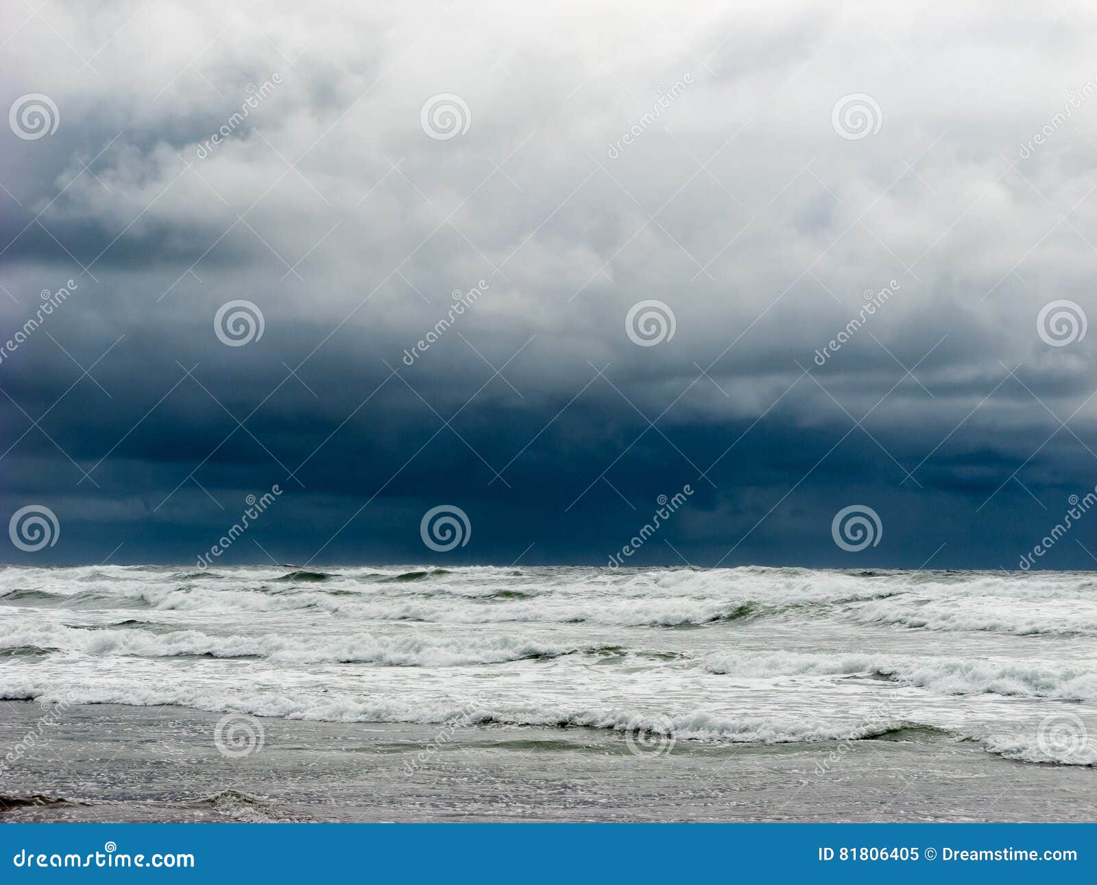A Dark and Stormy Sky at the Beach Stock Image - Image of overcast ...