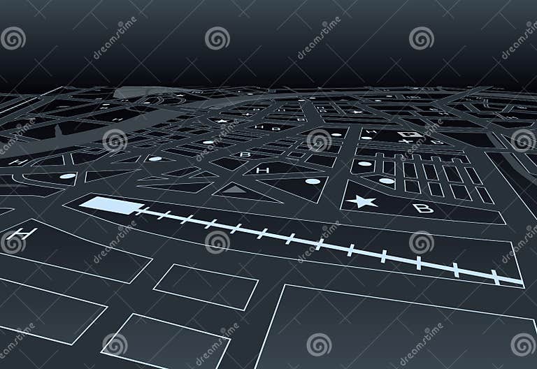 Dark street map stock vector. Illustration of graphic - 13222168