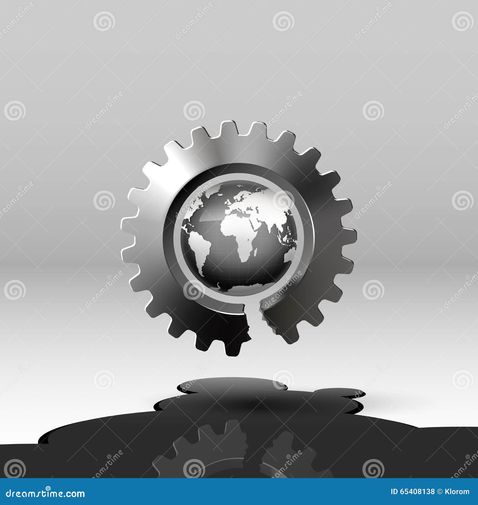 Broken Gear Wheel Cog Body With Zoom Glass. Technical Mechanism ...