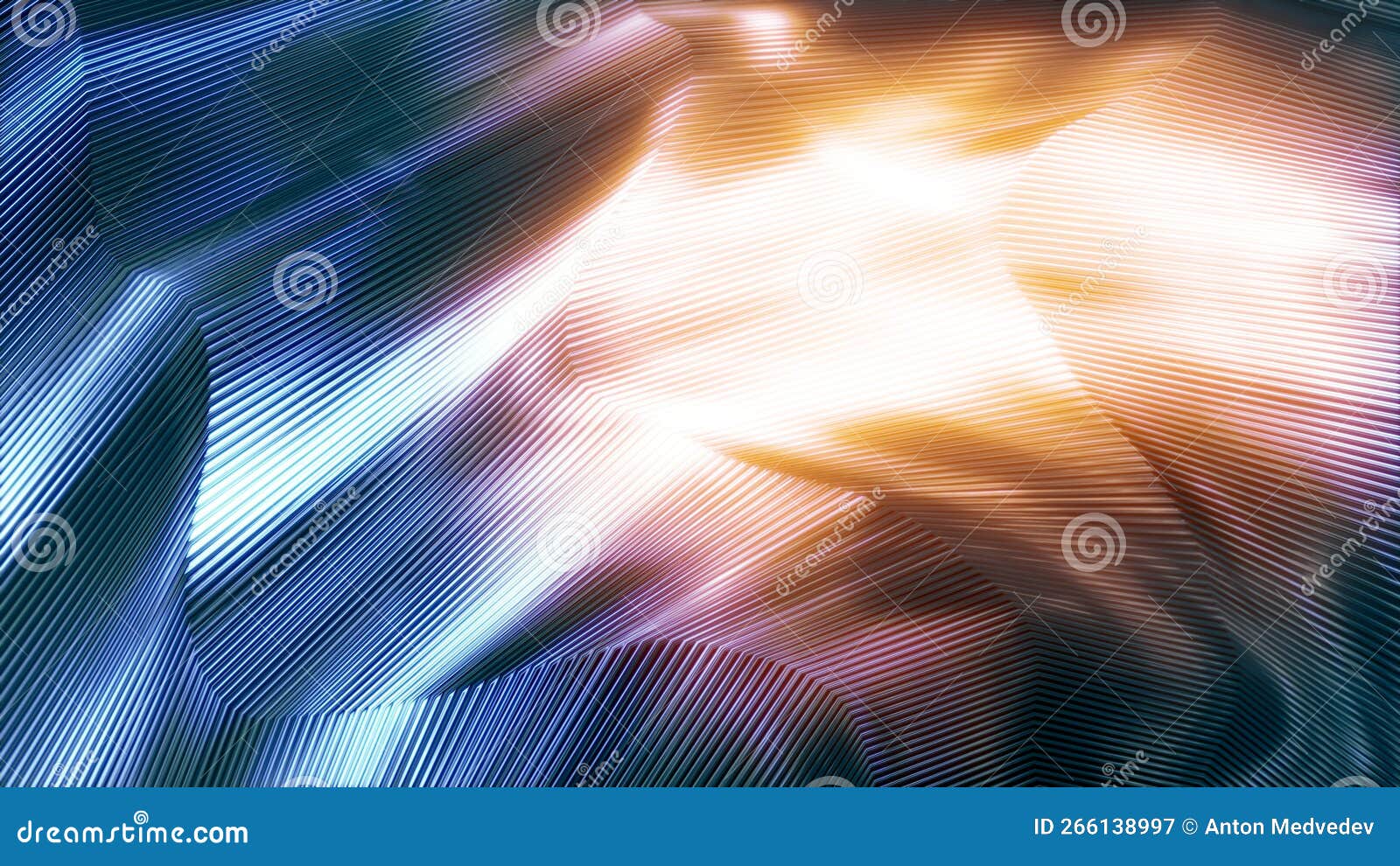 Dark Teal Backdrop with Orange Highlight - Digital Reflective Lines ...