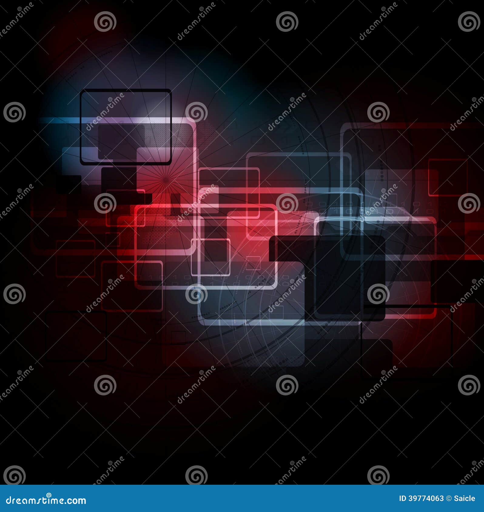 Dark tech background stock vector. Illustration of futuristic - 39774063