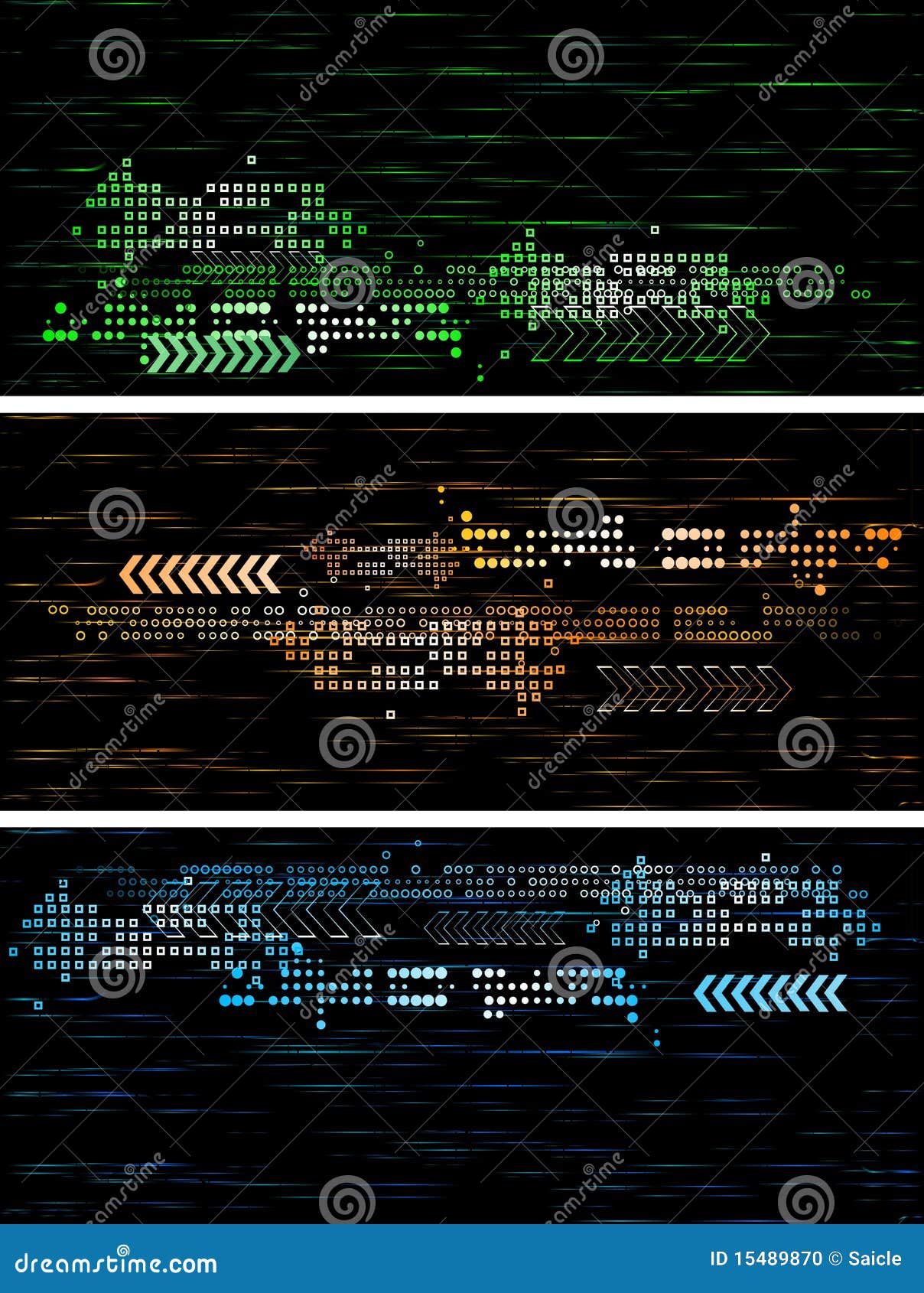 Dark tech banners stock vector. Illustration of circle - 15489870