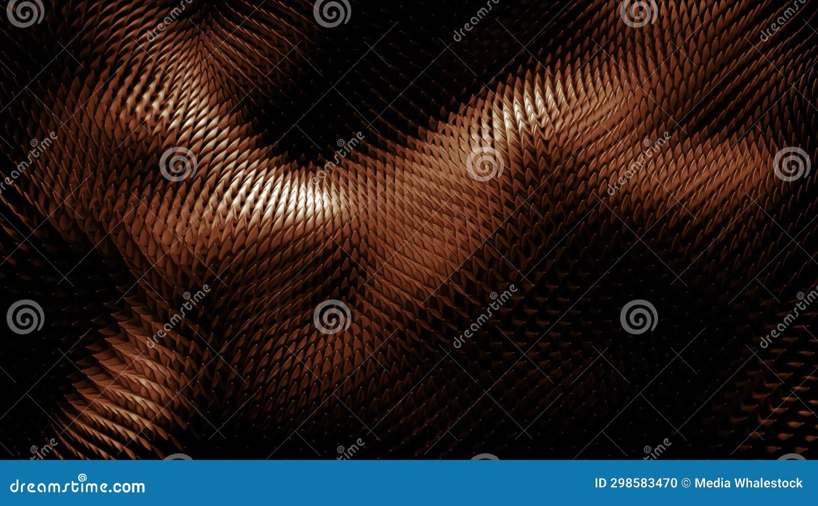 Dark Technological Waving Surface As Crystal Grid. Design. Geometric ...