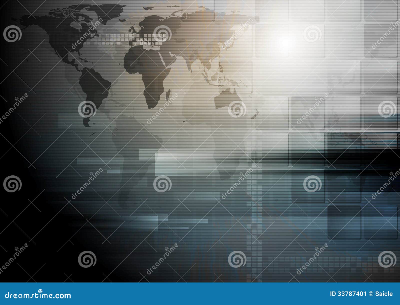 Dark Technology Vector World Map Design Stock Vector - Illustration of ...