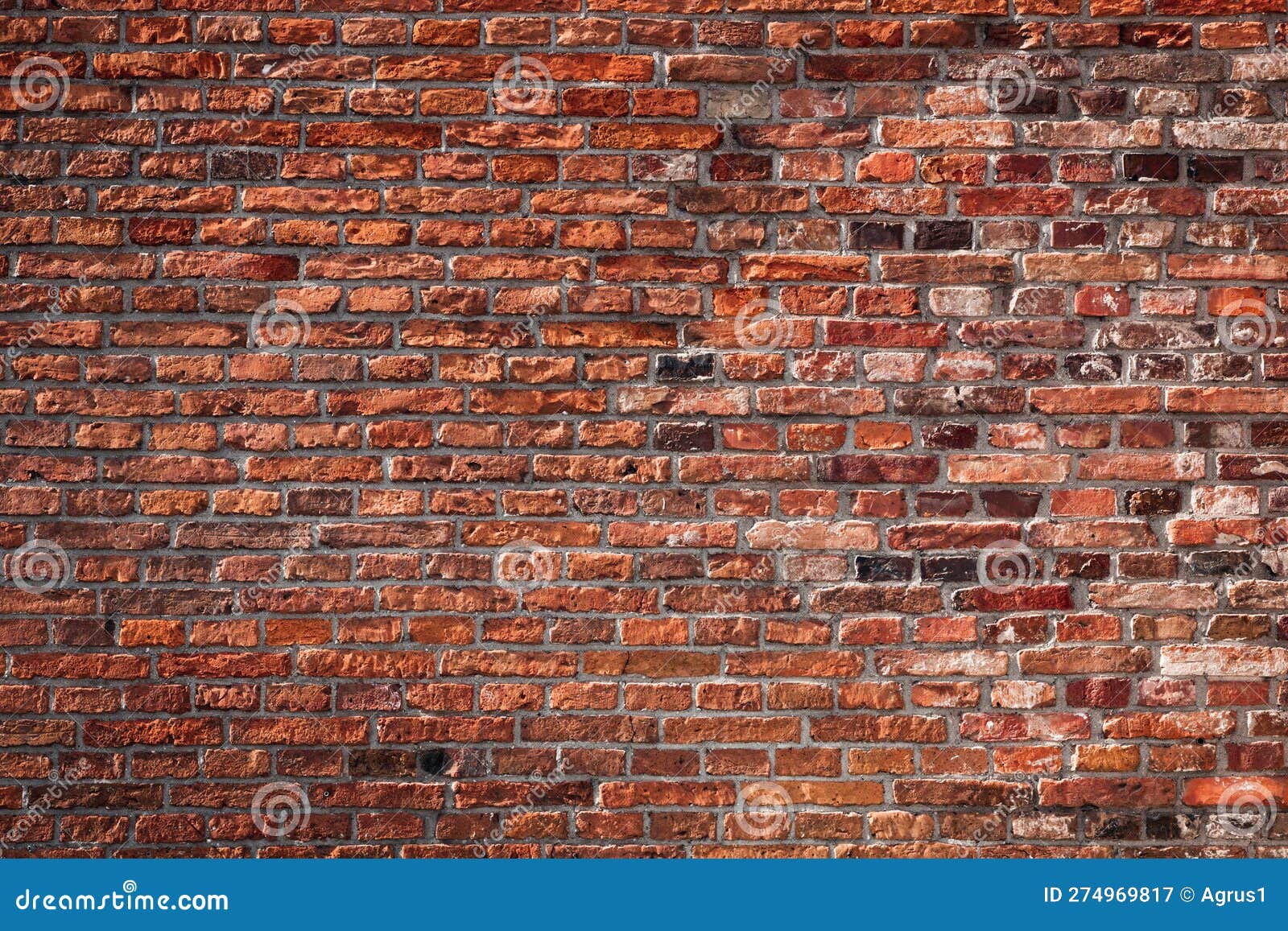 Dark Texture of Old Red Bricks Wall Background Stock Image - Image of ...