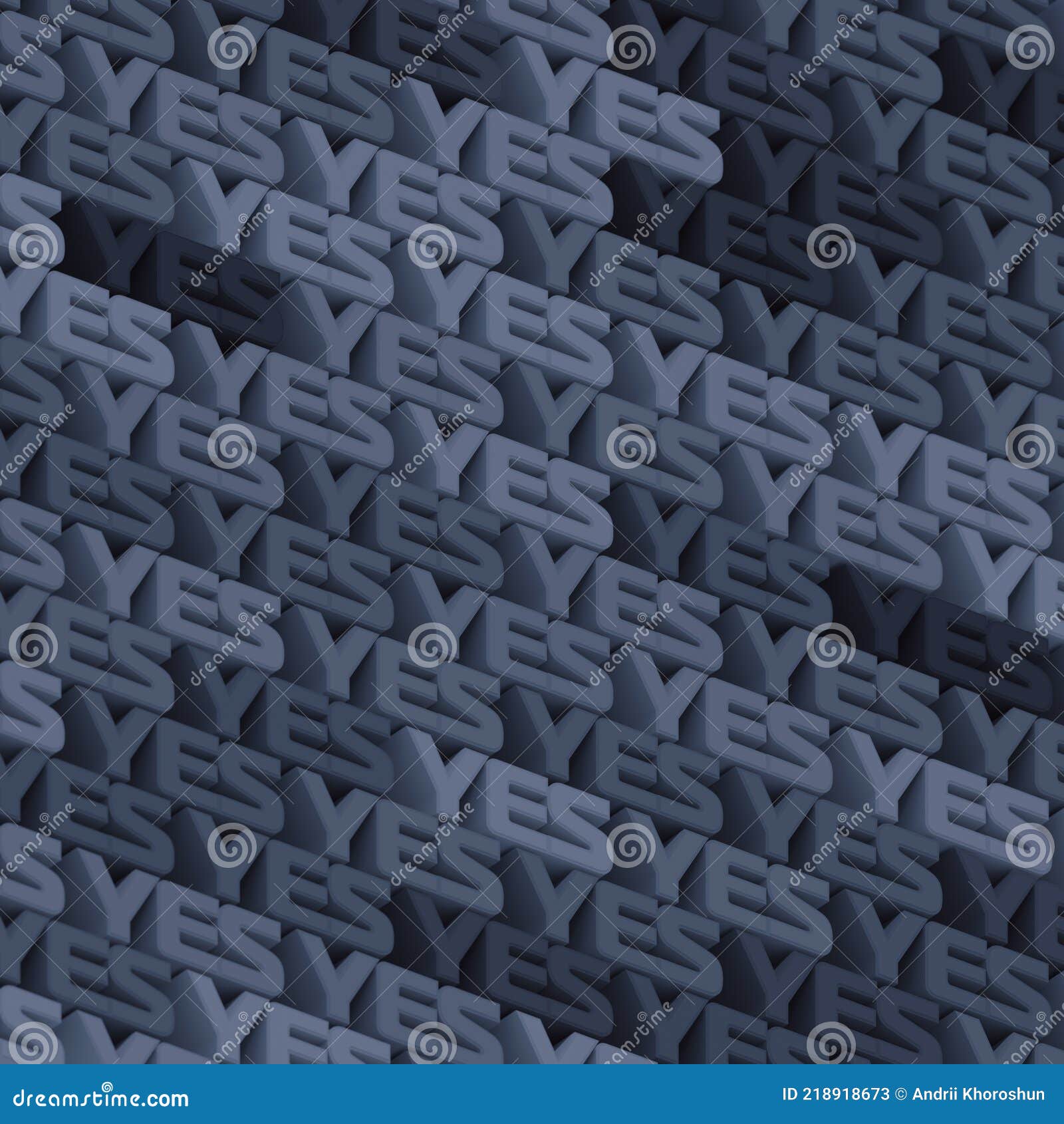 Dark Texture of Words YES. Modern Abstract Art 3d Rendering Digital ...