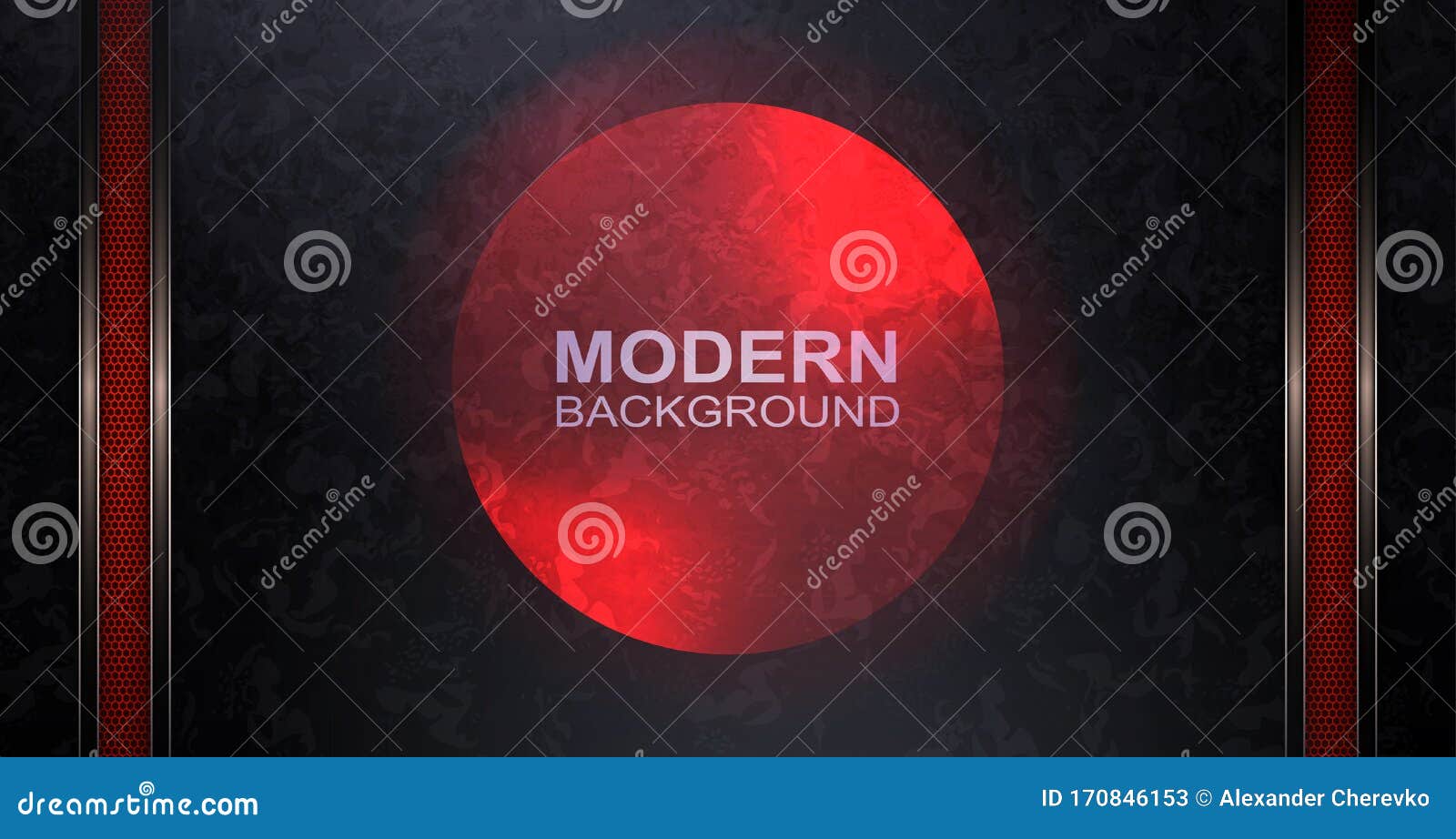 Dark Textured Design with a Blurry Round Red Frame, Two Frames with a ...