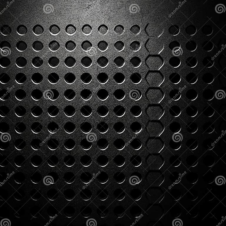 Dark Textured Surface with Circular and Hexagonal Patterns for Design ...