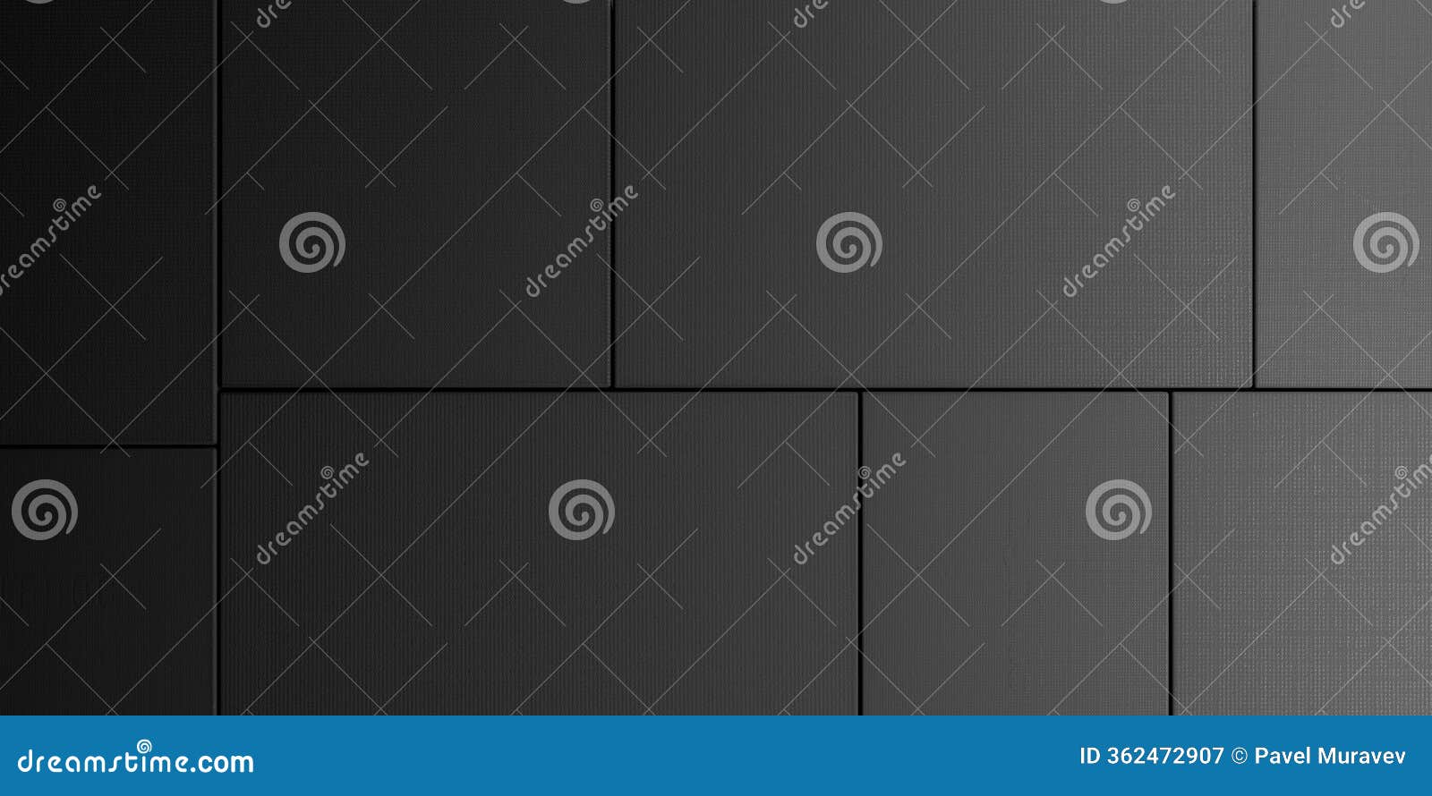 Dark Textured Tiles Background, Seamless Pattern, Black Rectangular ...