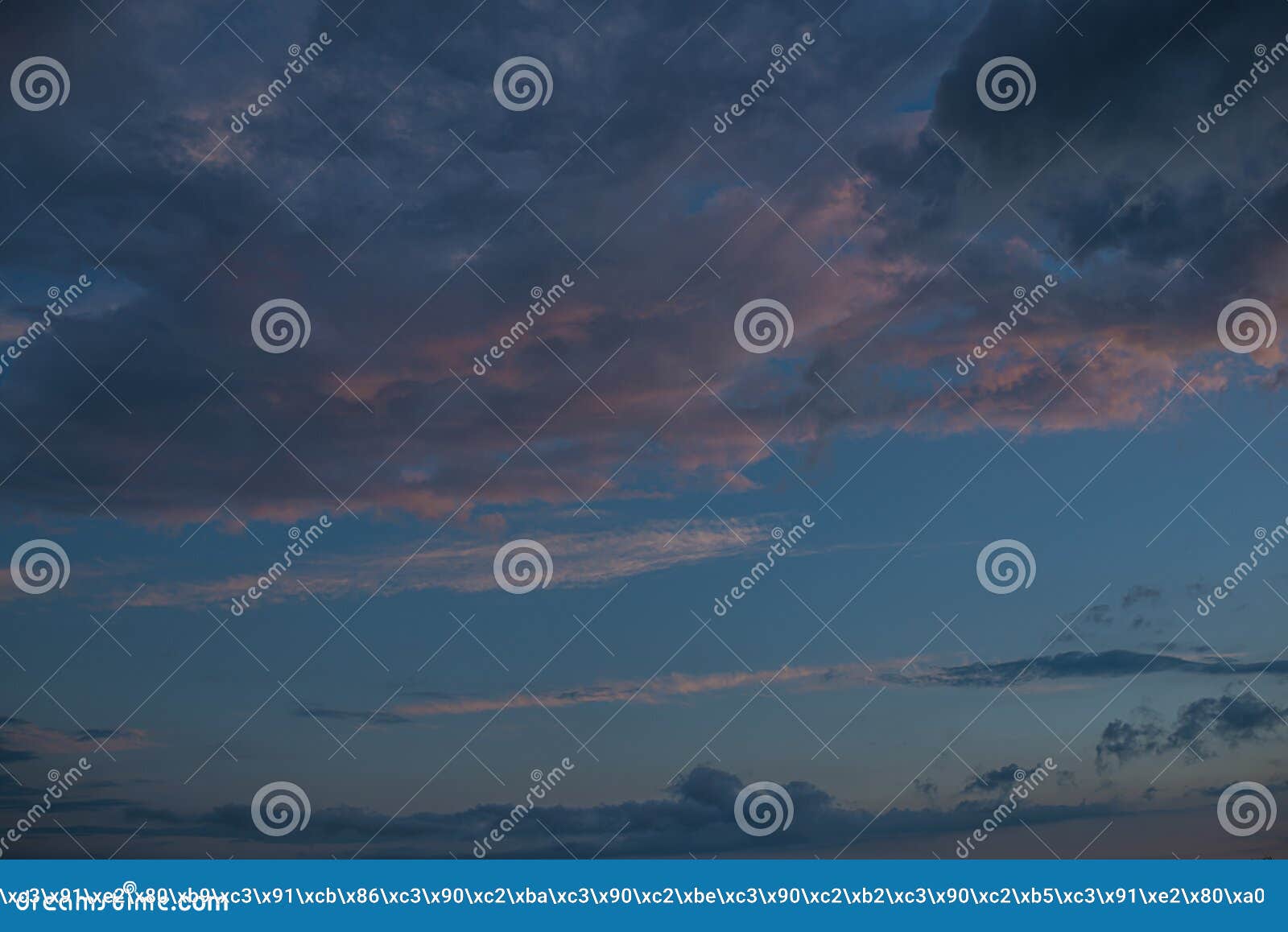 A Dark Thundercloud on the Background of Sunset Stock Photo - Image of ...