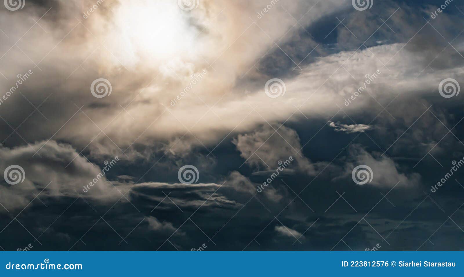 A Dark Thundercloud with a Rainbow Stock Photo - Image of cloudy ...