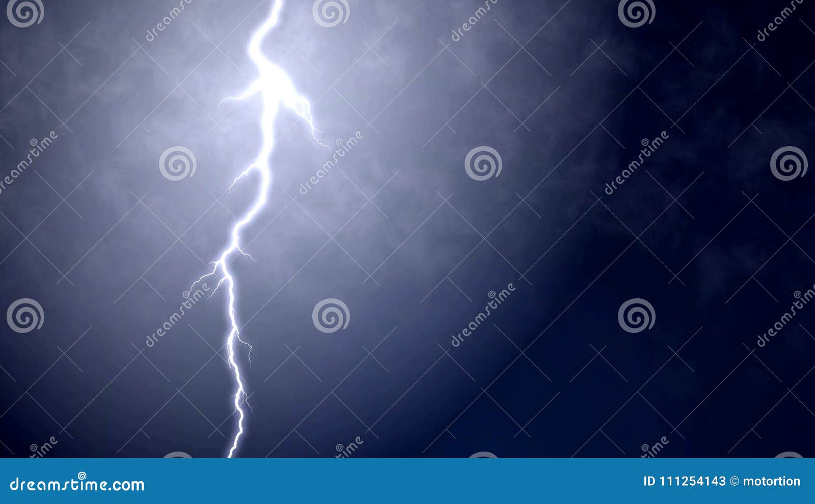 Dark Thunderstorm Clouds Illuminated by Lightning Bolts, Thunder Time ...