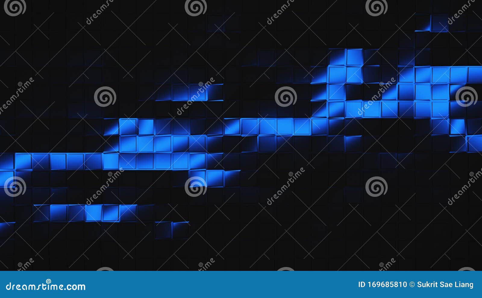 Dark Tiling Blue Highlight for Background Stock Illustration ...