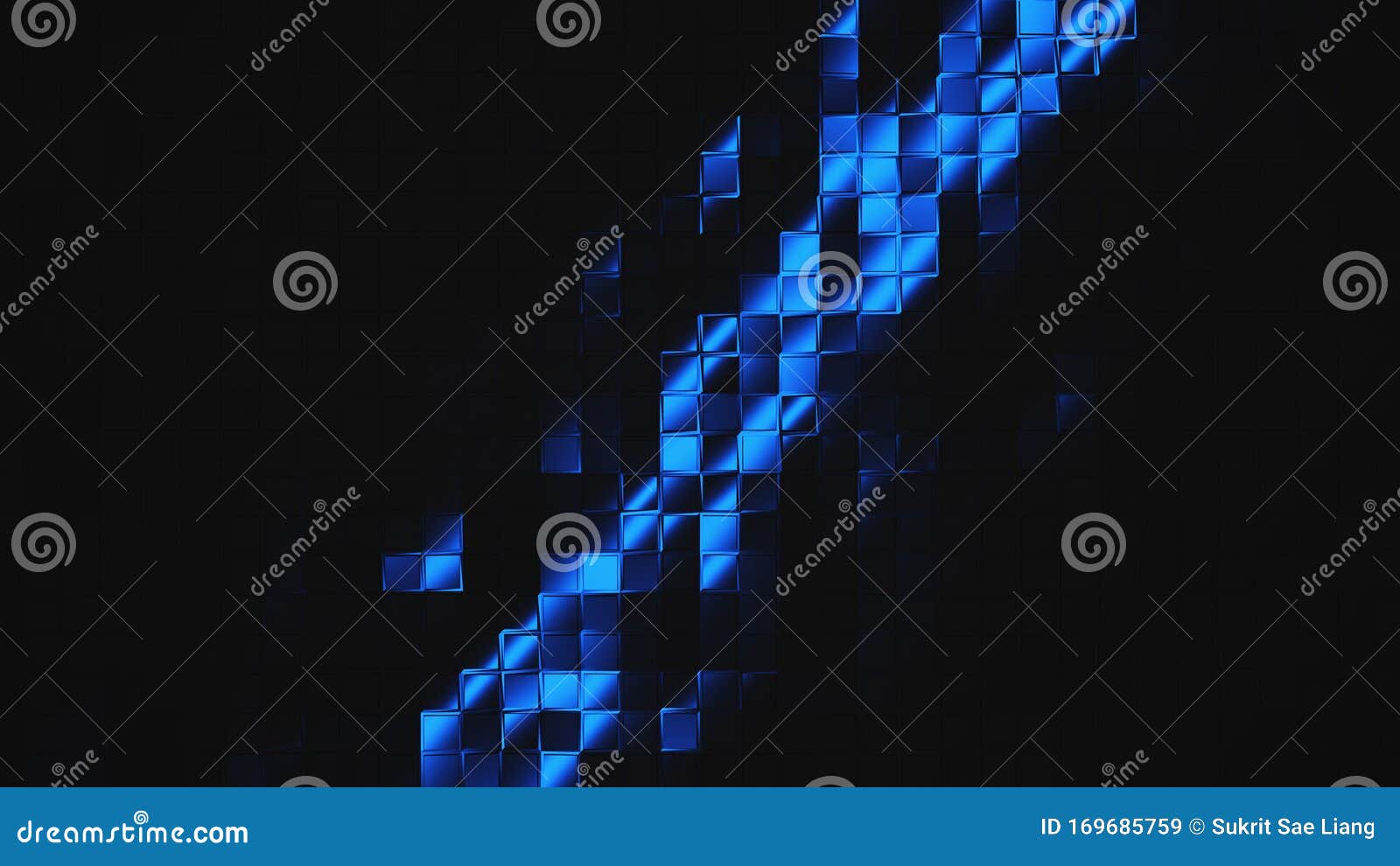 Dark Tiling Blue Highlight for Background Stock Illustration ...