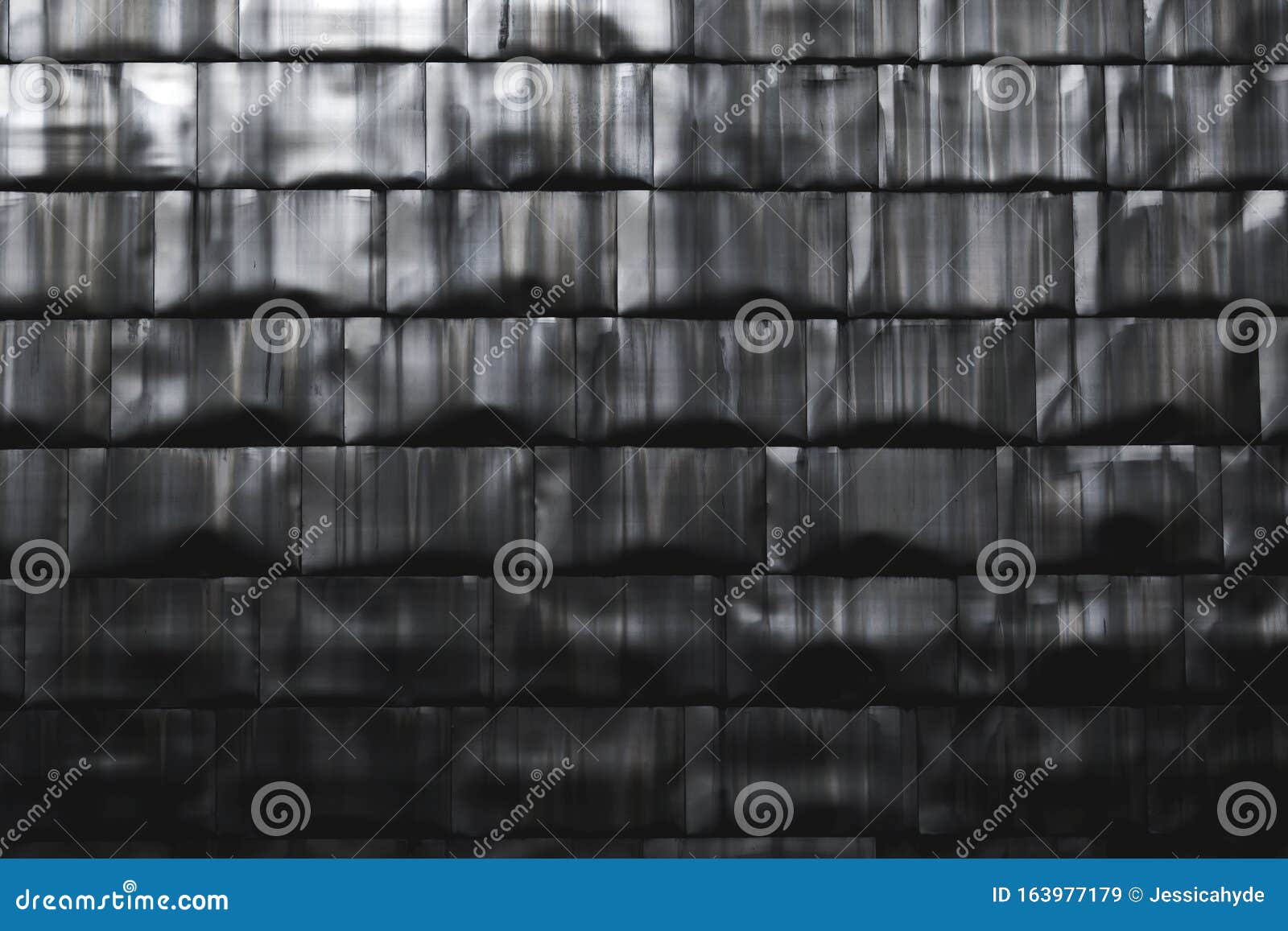 Dark Titanium Panels Wall Background Stock Image - Image of building ...