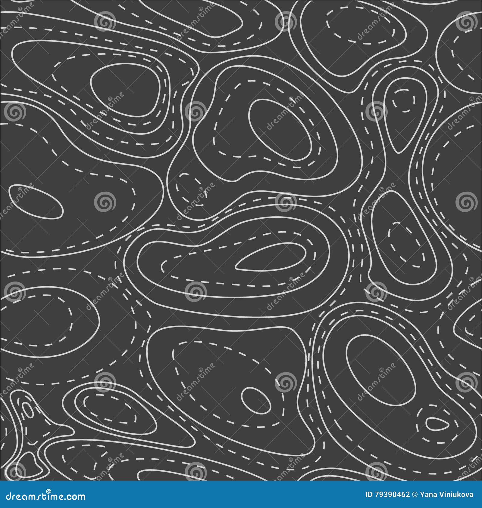 Dark Topographic Map. Seamless Pattern, Background Stock Vector ...