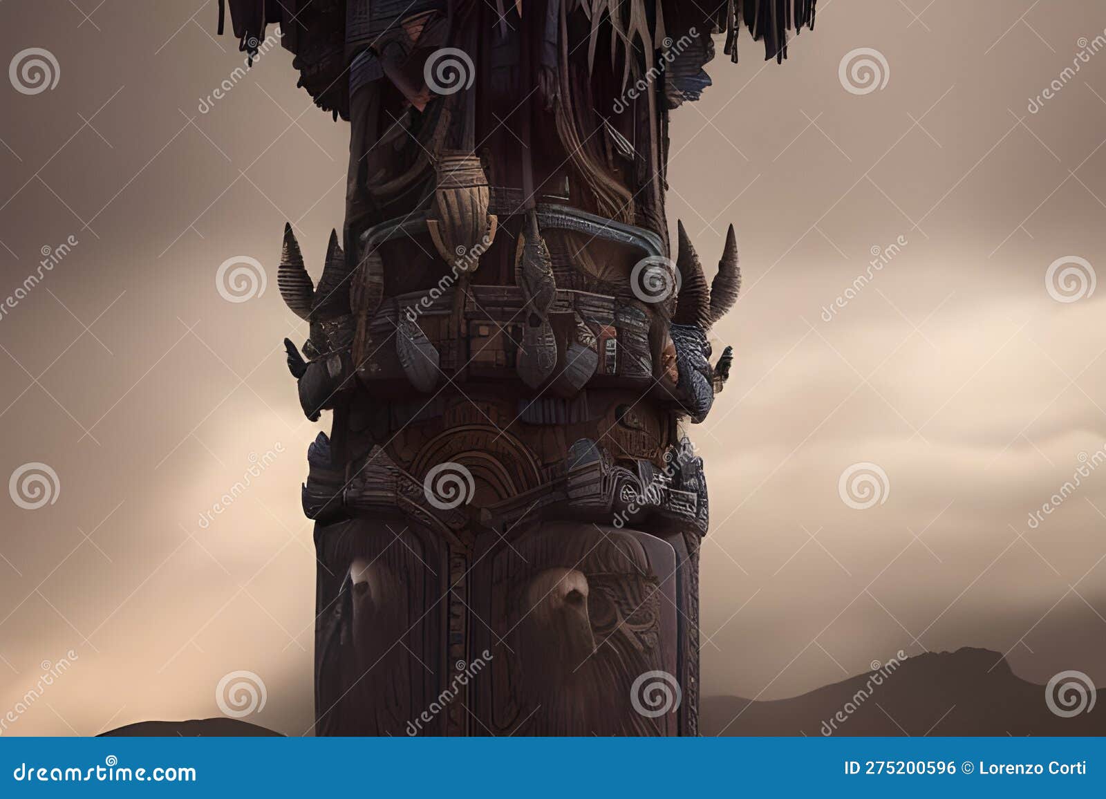 Dark Totem stock photo. Image of carving, darkness, sculpture - 275200596