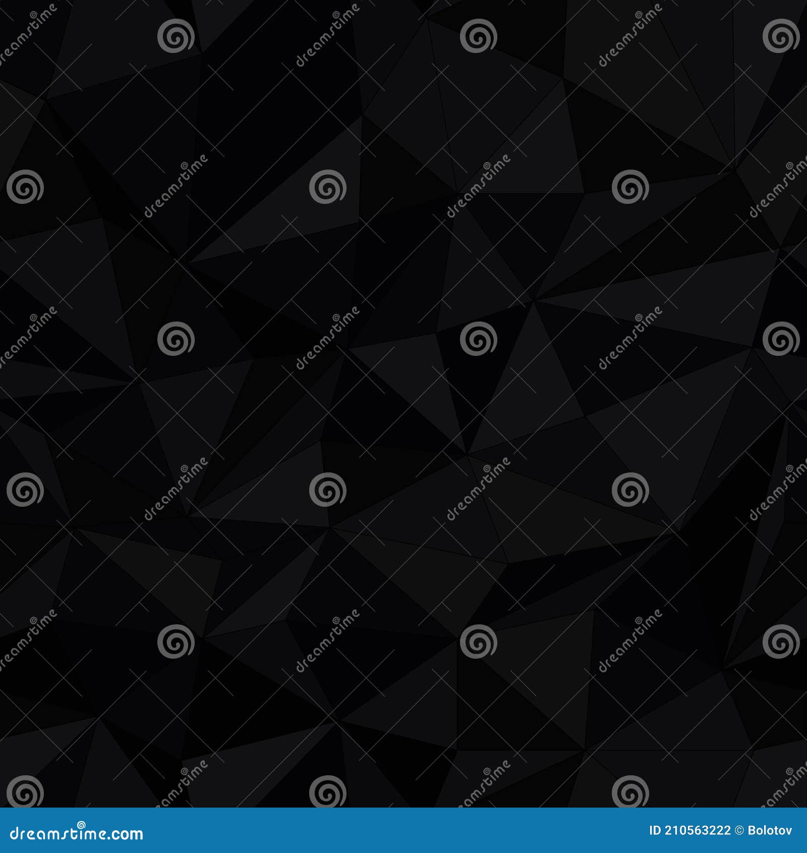 Dark Triangle Surface, Seamless Pattern. Simple Black Triangles Texture ...