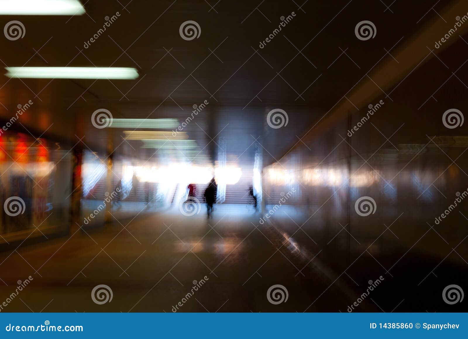 Dark tunnel of underpass stock photo. Image of walking - 14385860