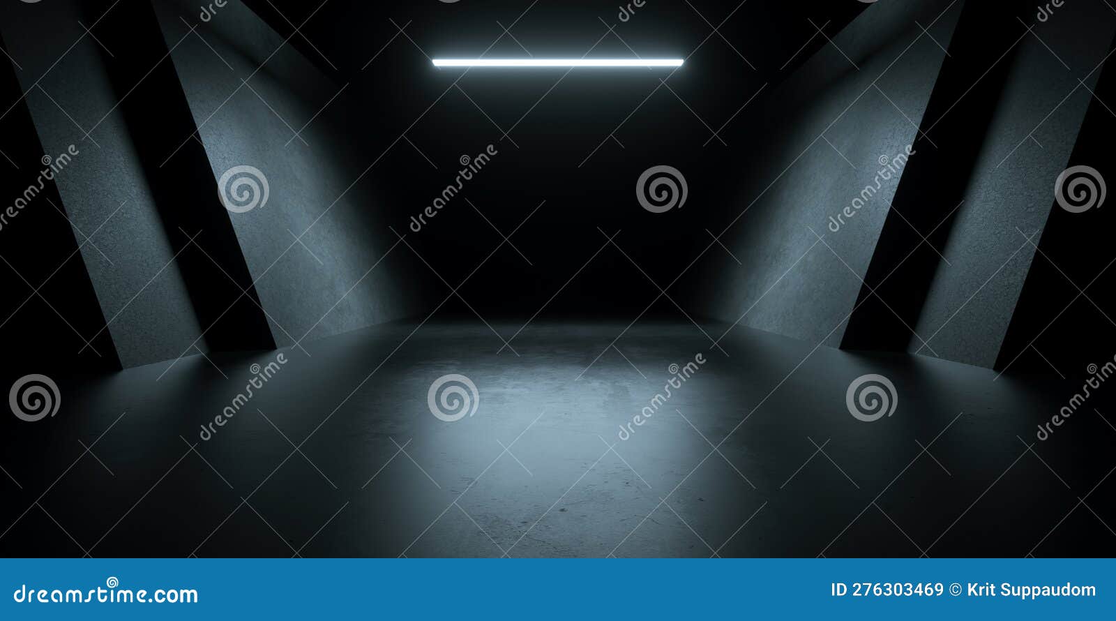 Dark Underground Corridor Hallway Empty Space Grunge Concrete Cement ...