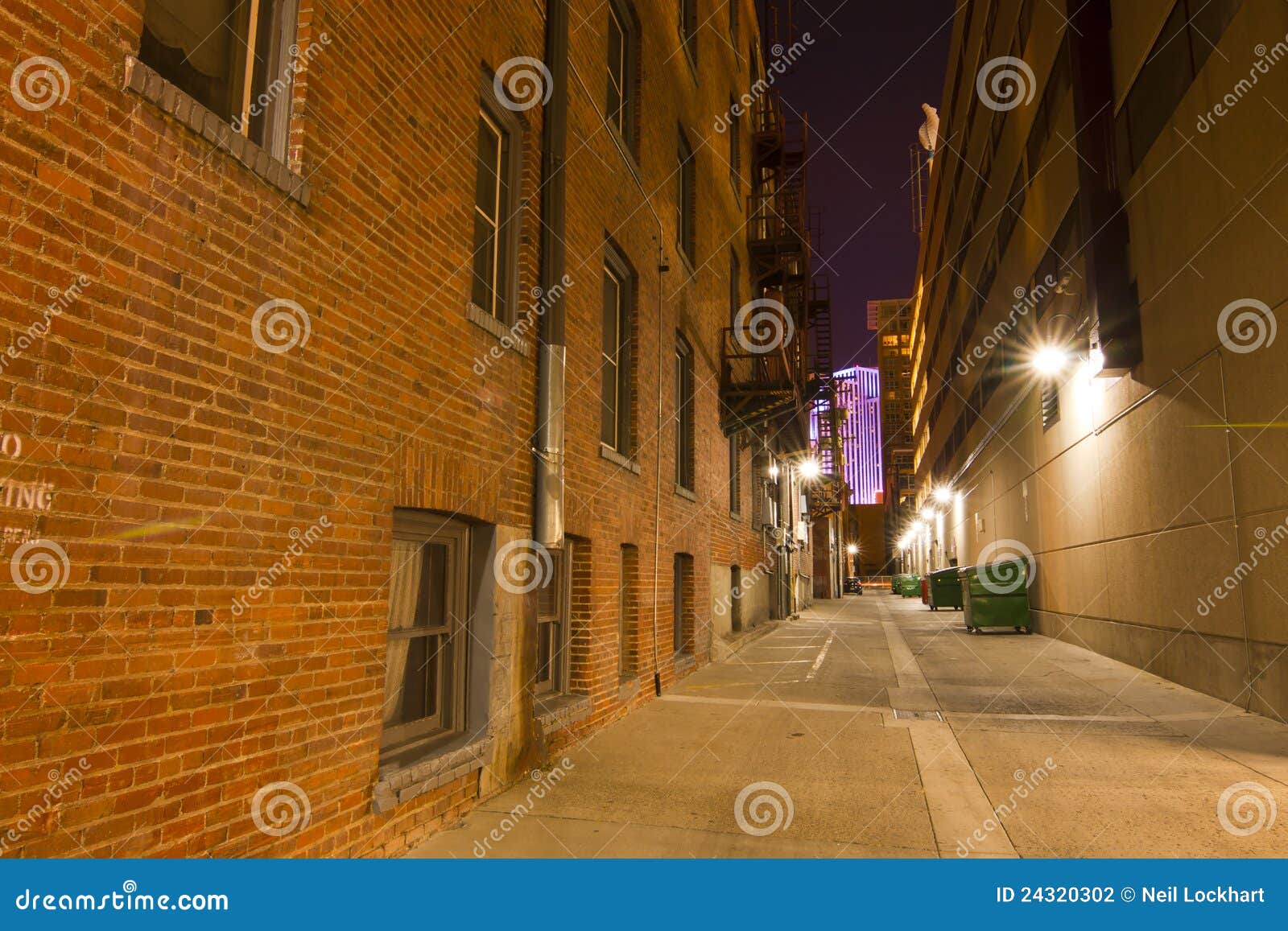Dark Urban Alley stock photo. Image of details, risk - 24320302