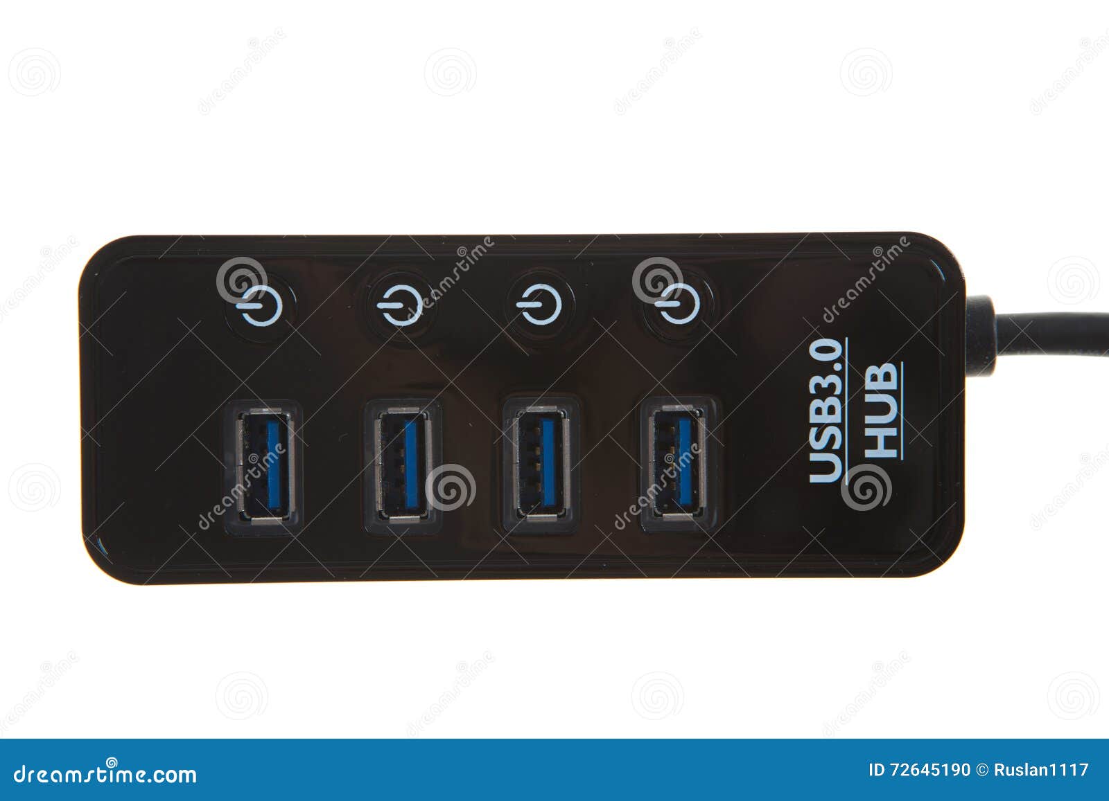 Dark Usb Hub Isolated on White Background Stock Photo - Image of ...