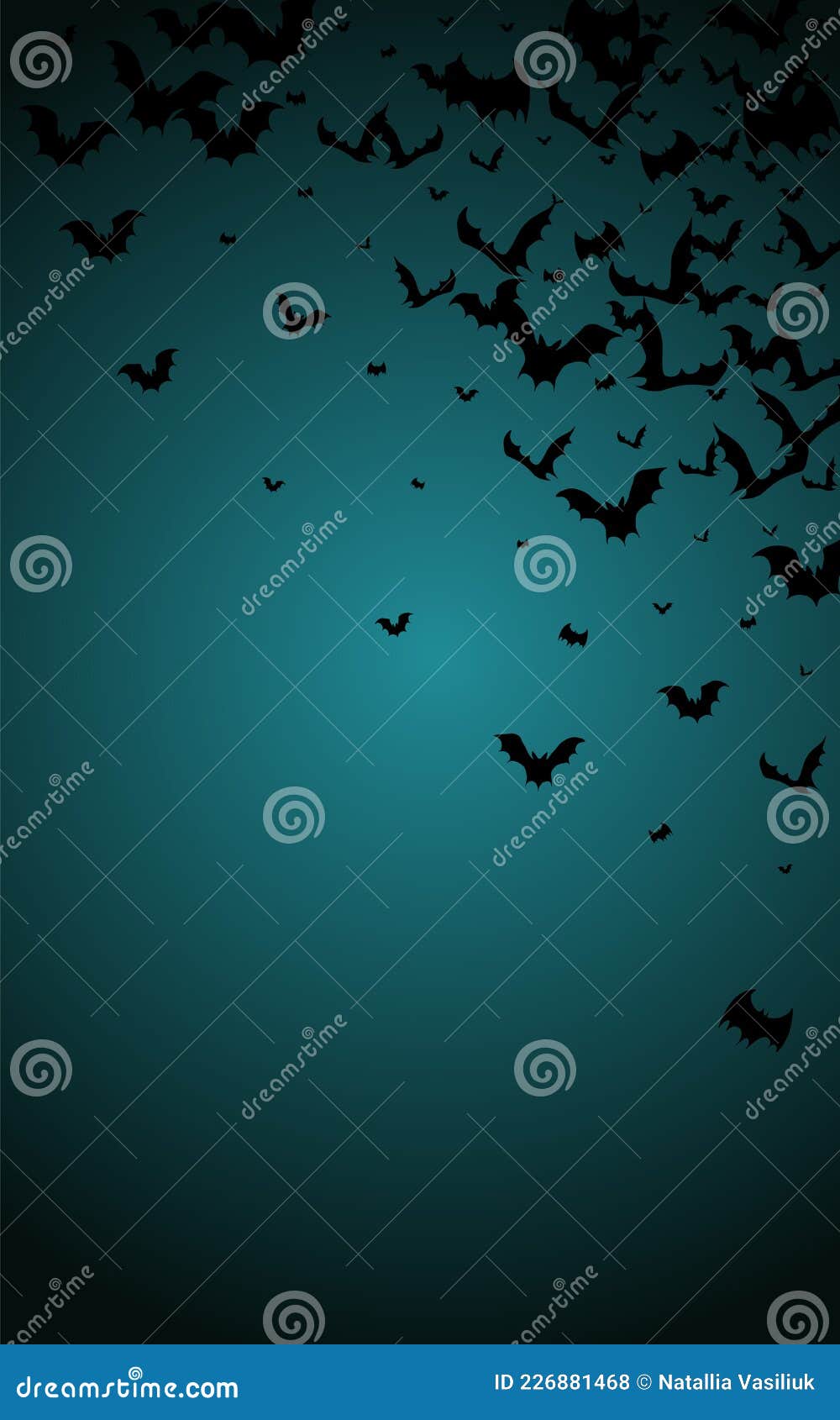 Dark Vampire Gothic Vector Blue Background. Flock Stock Illustration ...