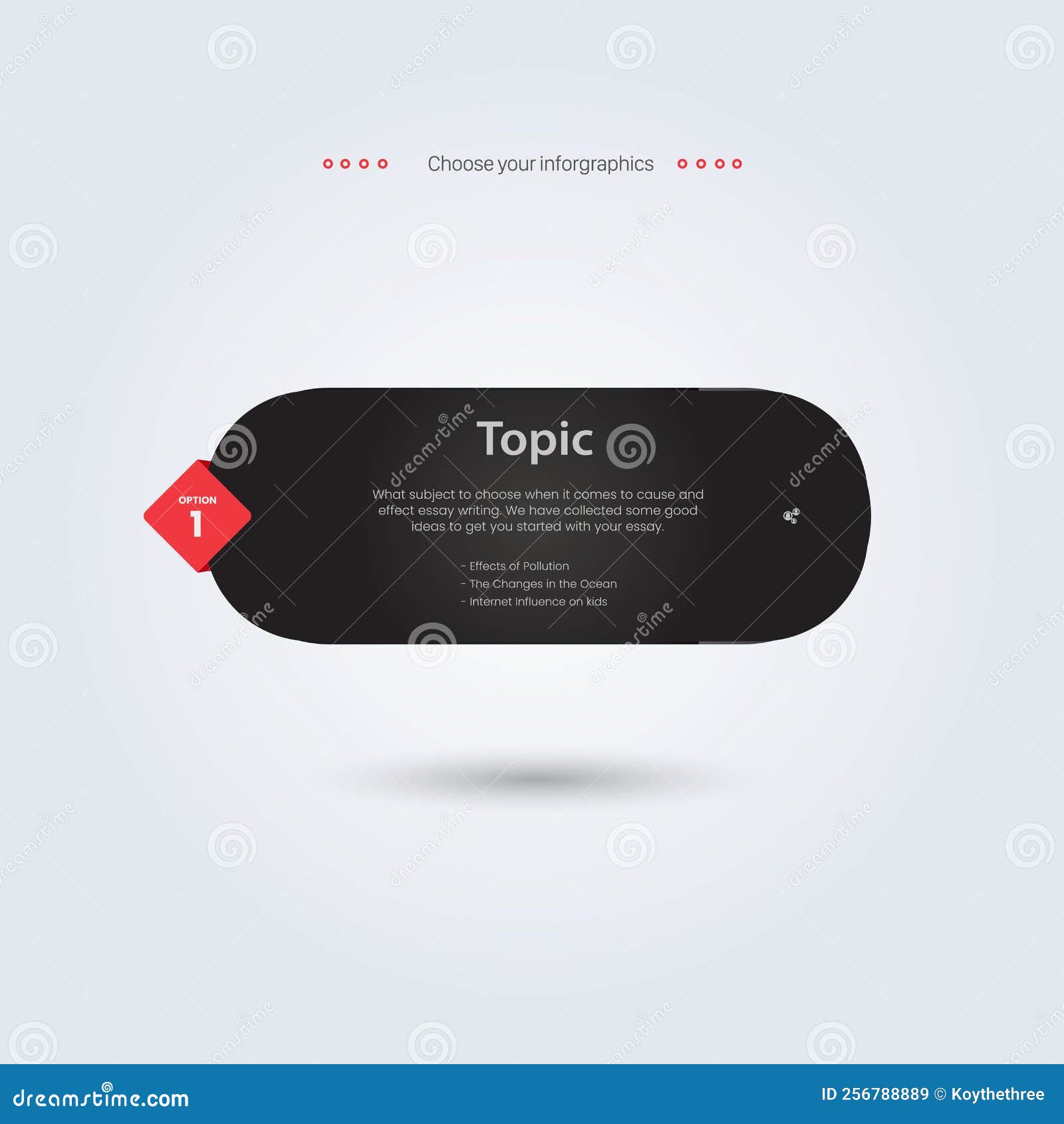 Dark Vector Button of Infographic Design and Modern Processing Step of ...