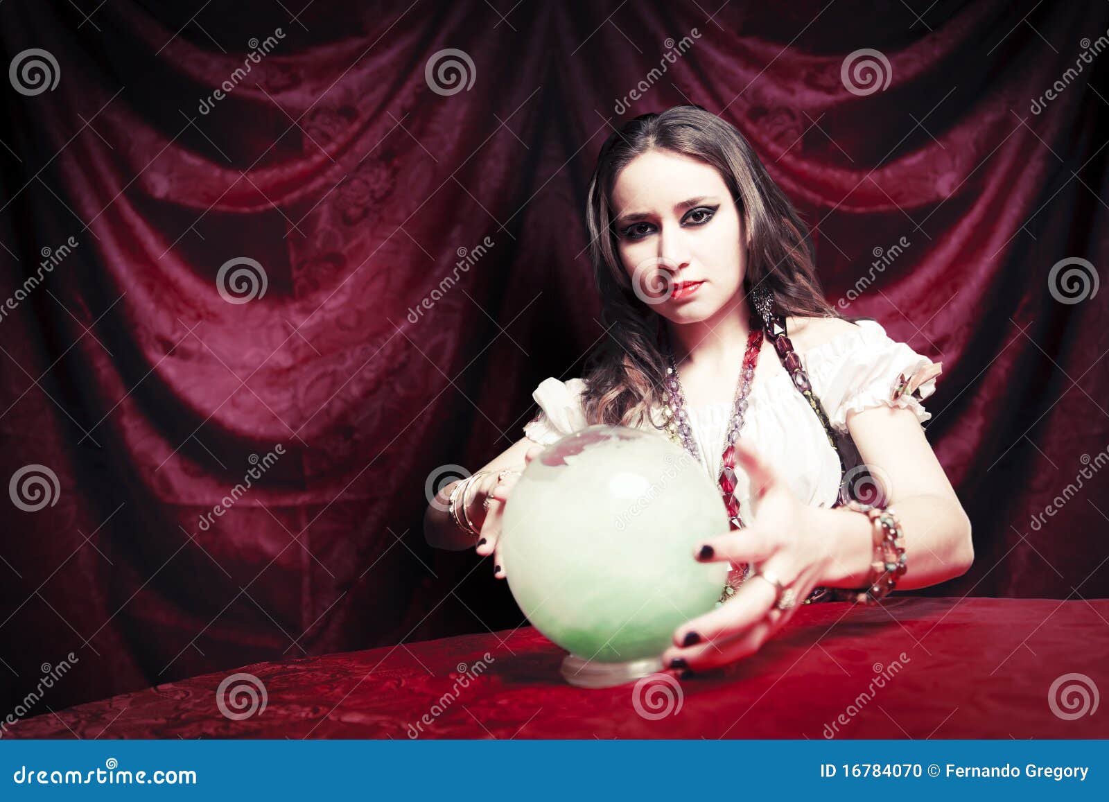 Dark Vintage Photo of a Gypsy Stock Photo - Image of card, curtain ...