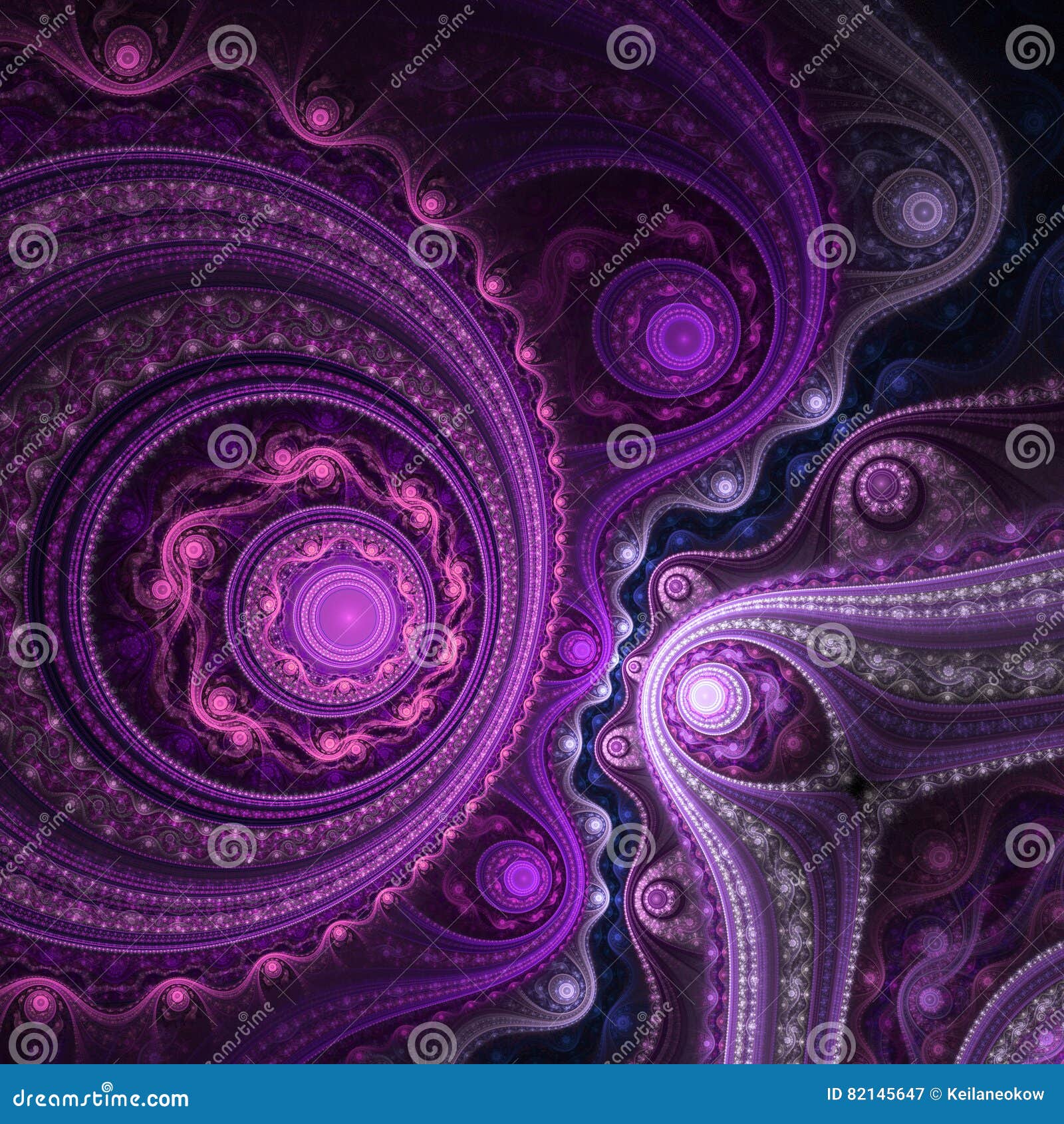 Dark Violet Fractal Clockwork Stock Illustration - Illustration of ...