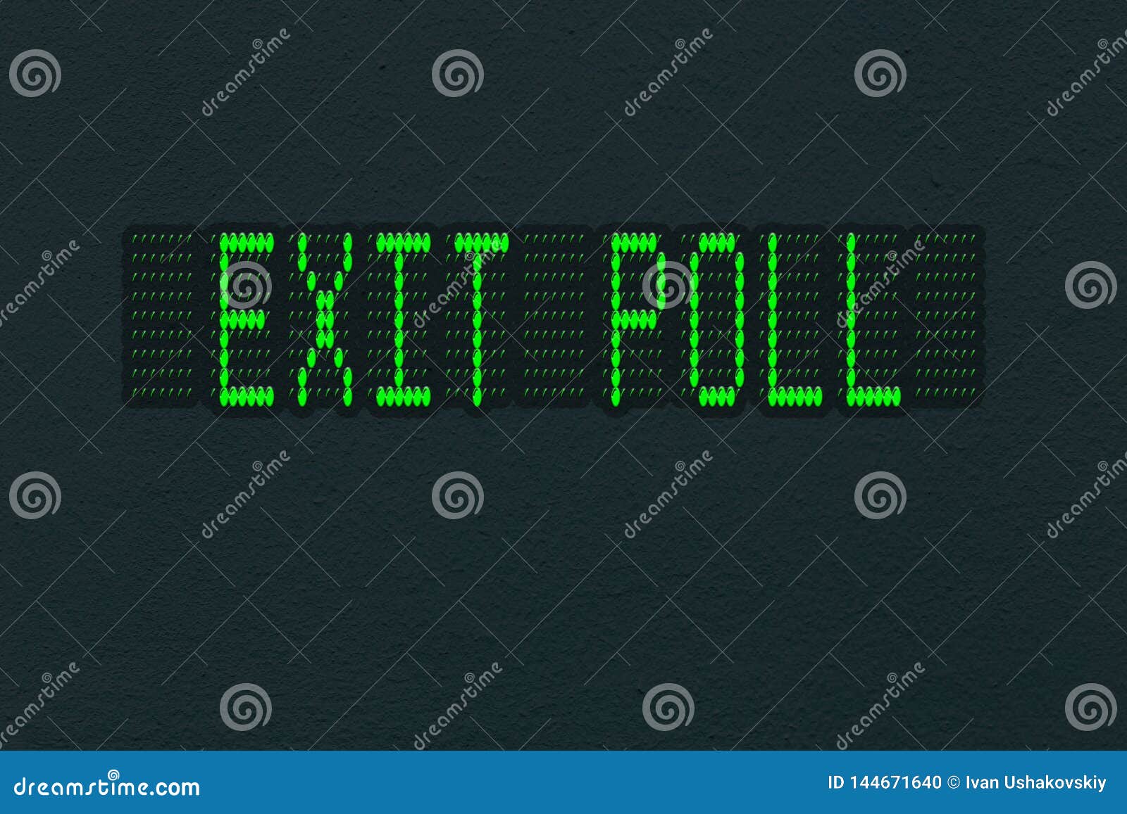 Dark Wall Texture with LED Panel with Inscription Exit Poll Stock ...