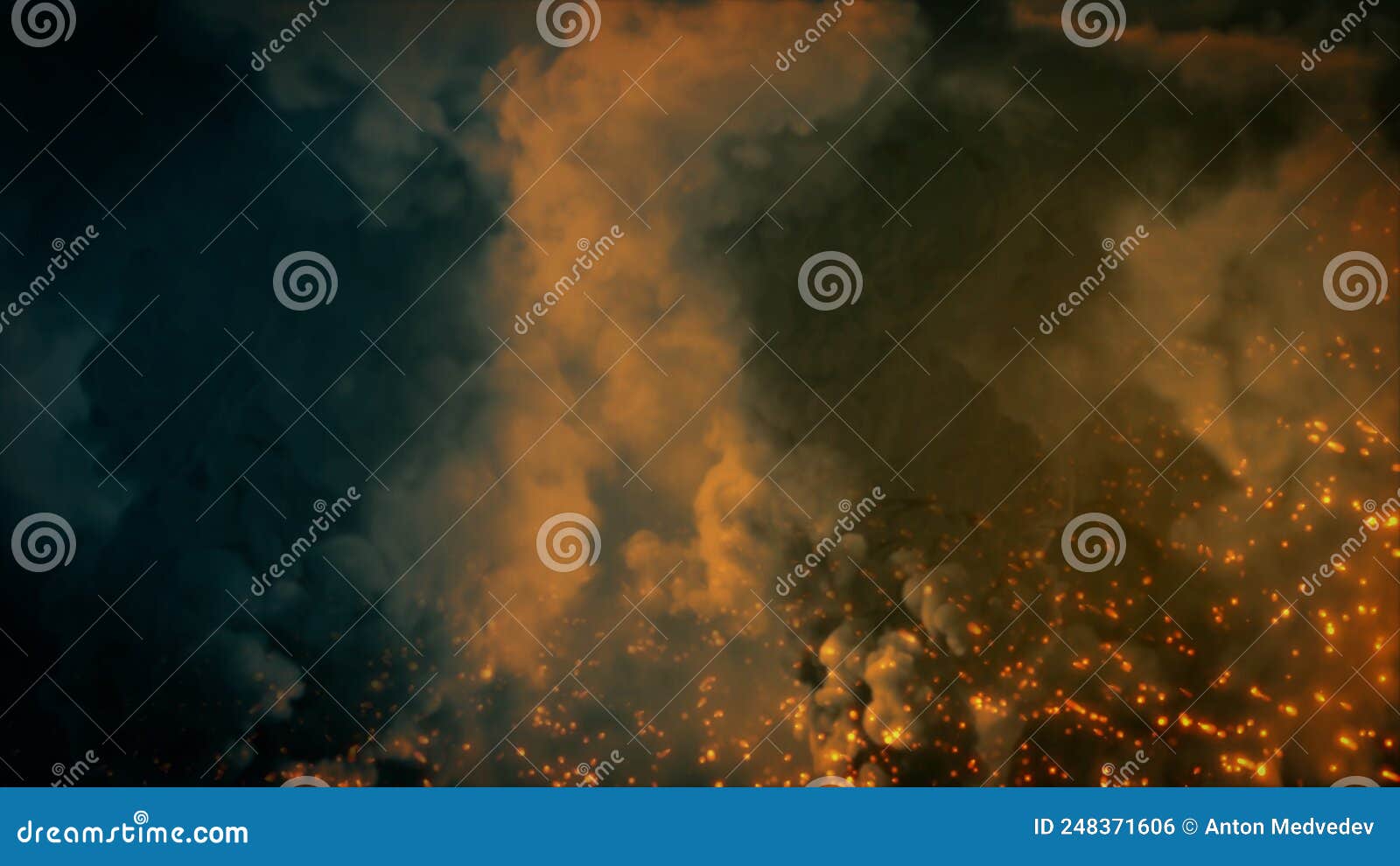 Dark War or Battle Actions Bg with Smoke Sparks and Fire - Abstract 3D ...