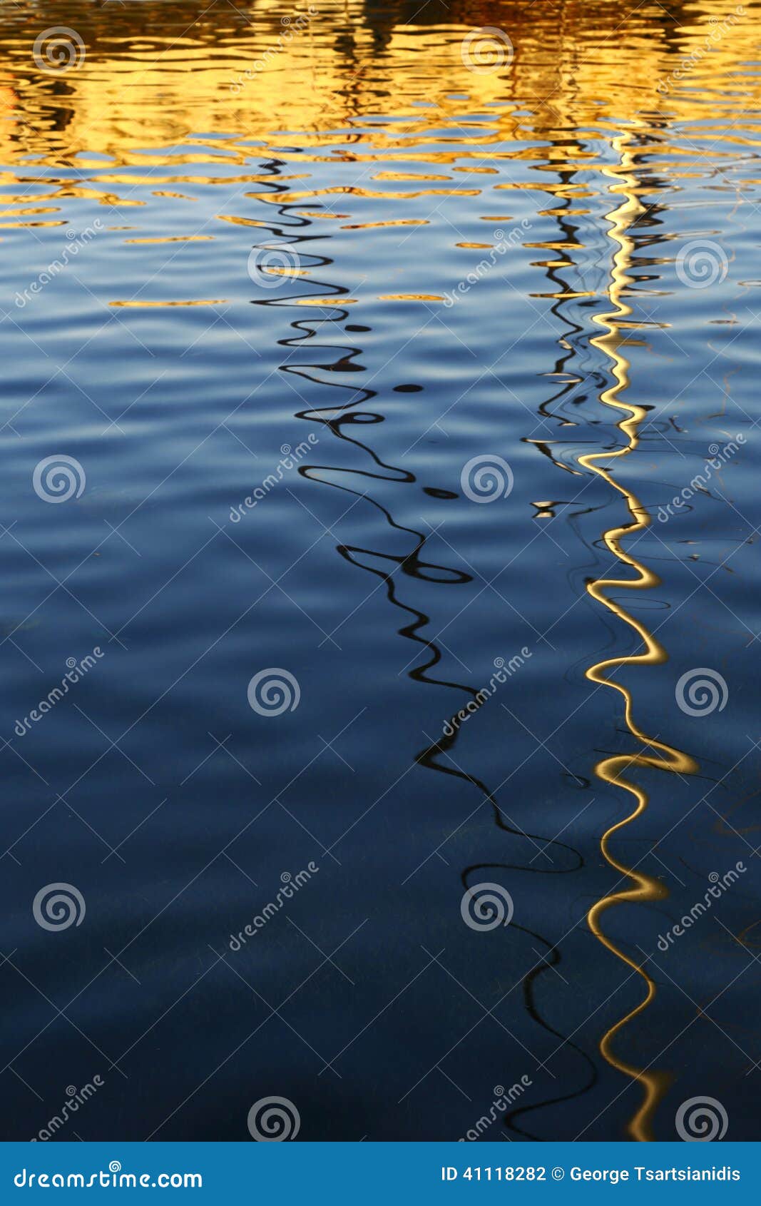 Dark Water Surface with Reflections Stock Photo - Image of marine ...