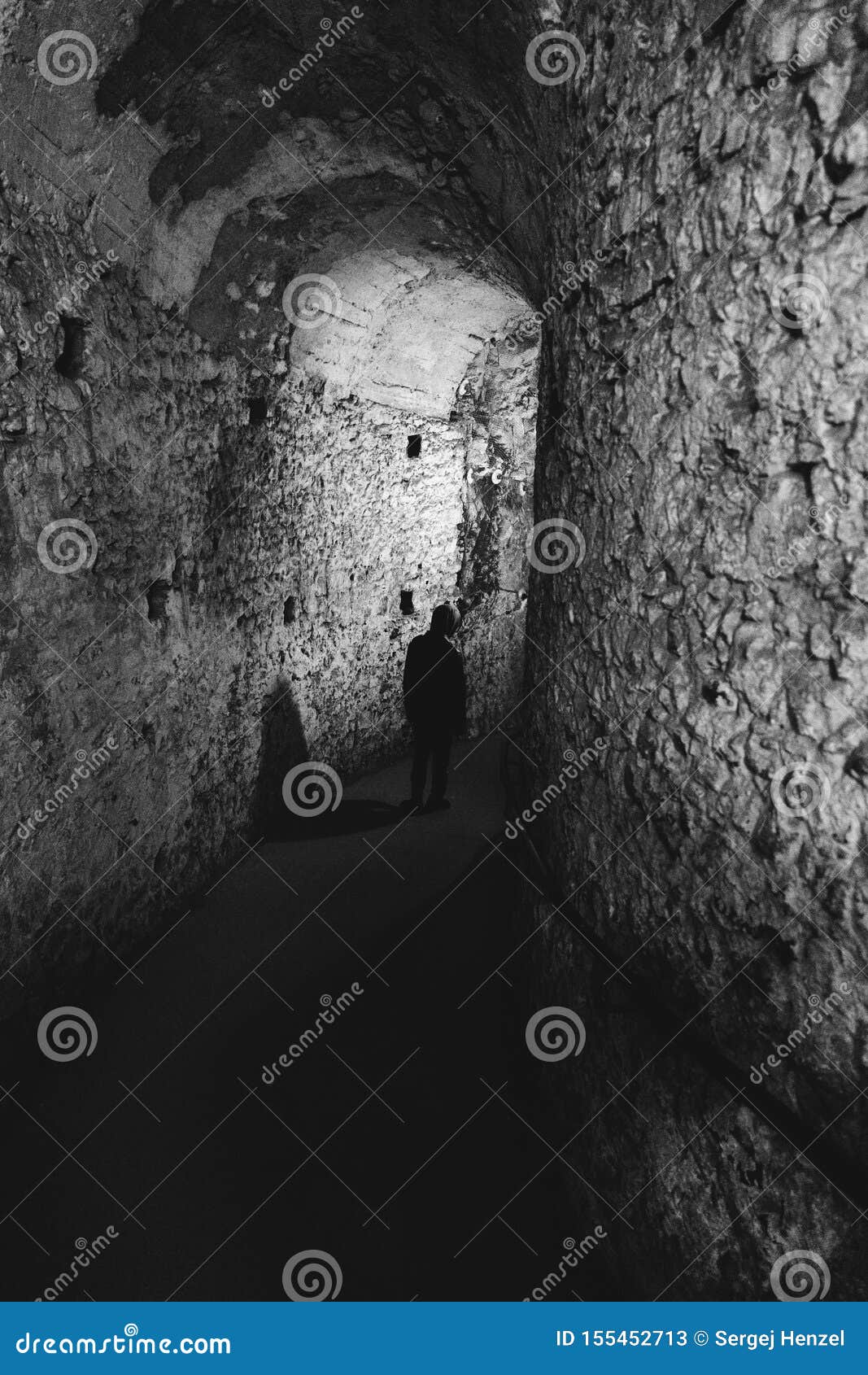 The dark way editorial stock photo. Image of hall, shadown - 155452713