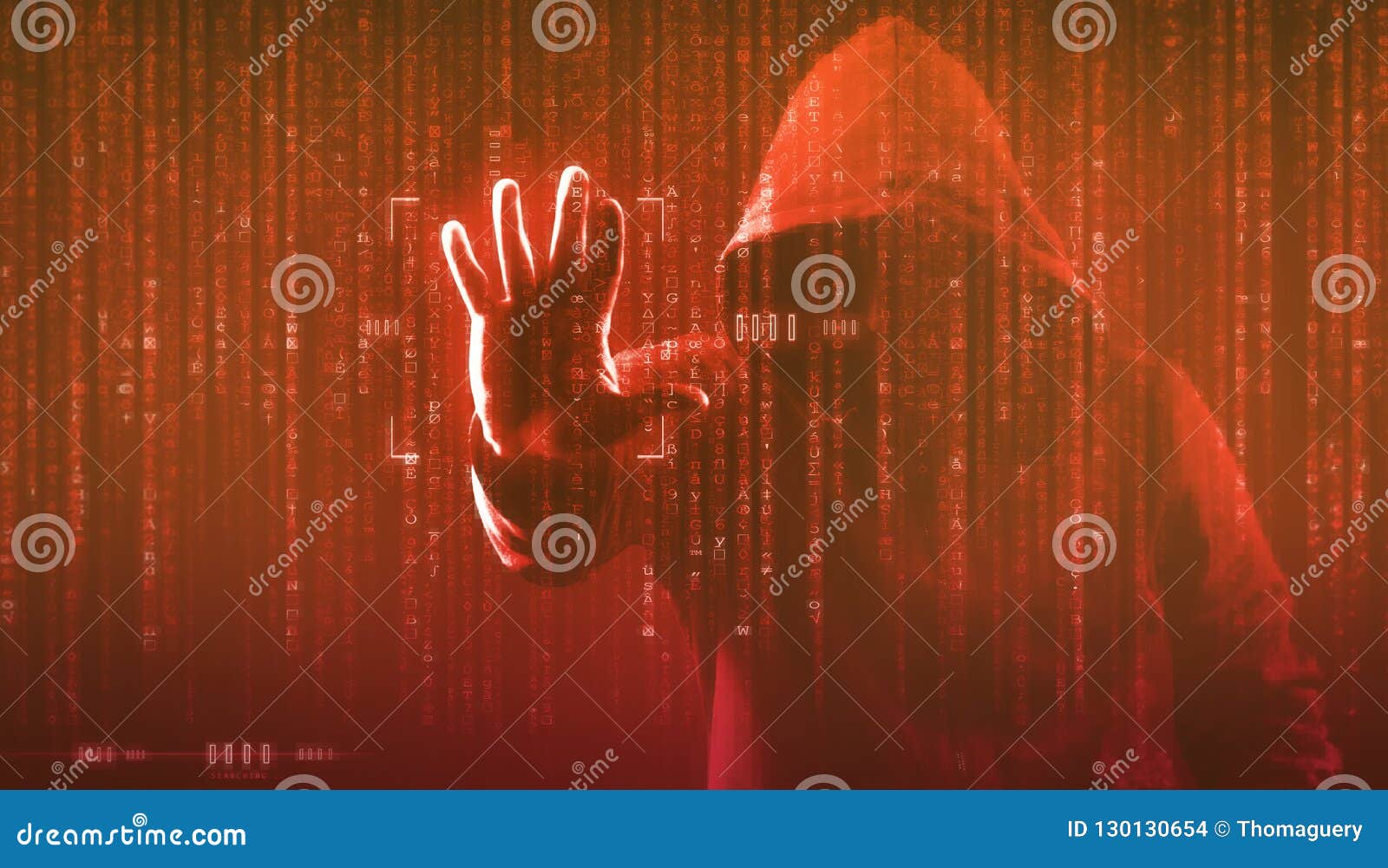 The dark web hooded hacker stock photo. Image of connection - 130130654