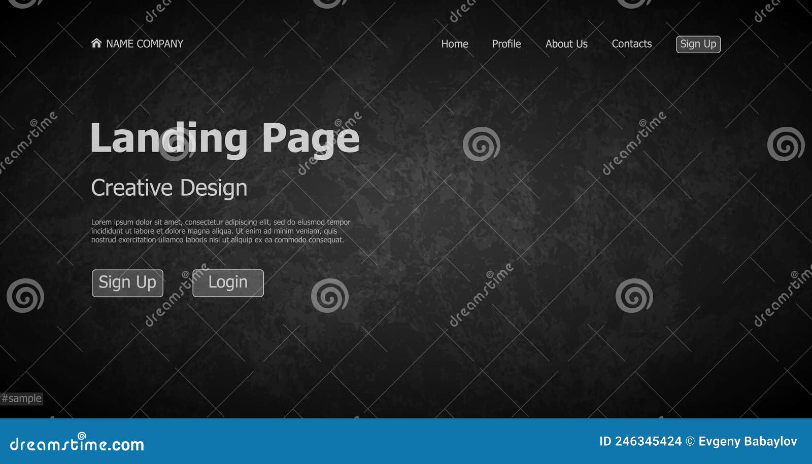 Dark Web Landing Page Template Digital Website Landing Page Design ...