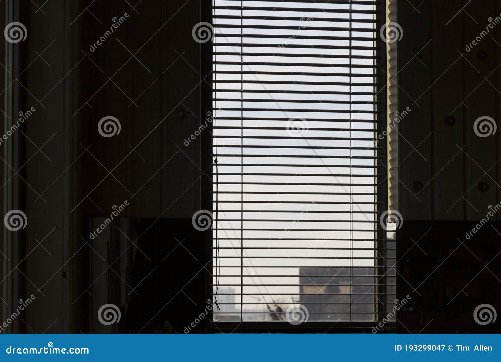 Dark Window Blinds in Restaurant Stock Image - Image of lines, light ...