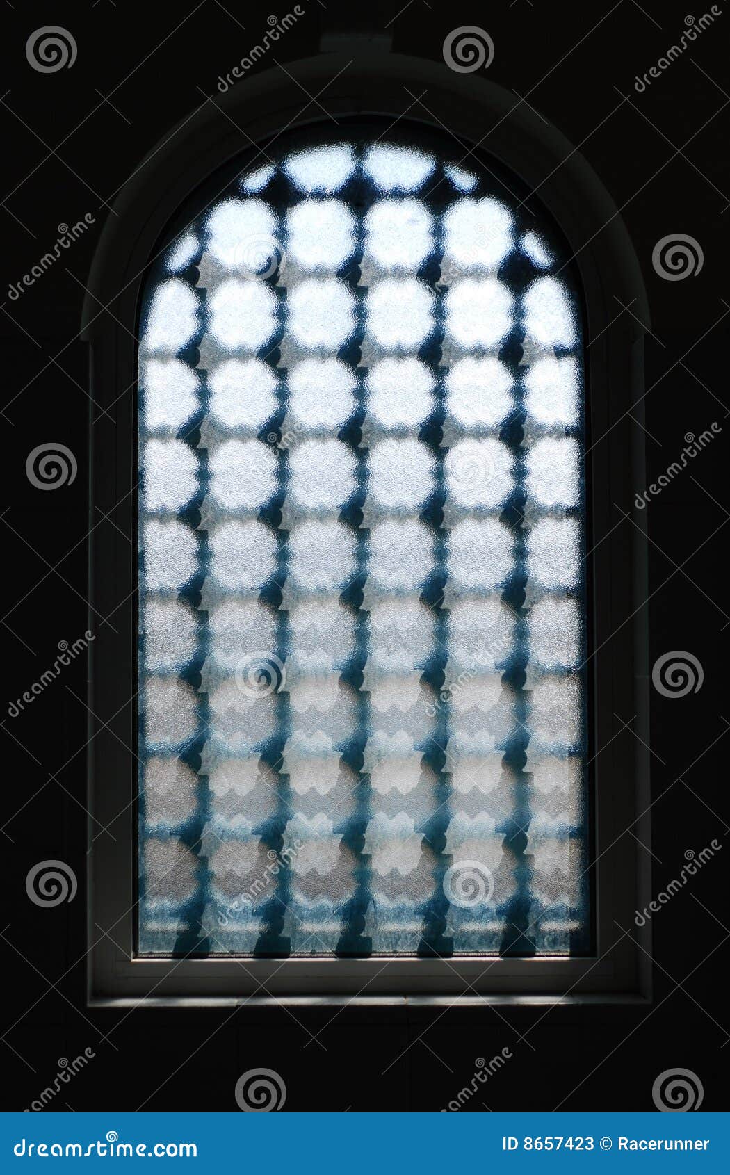 Dark Window with Textured Glass Stock Image - Image of close, element ...