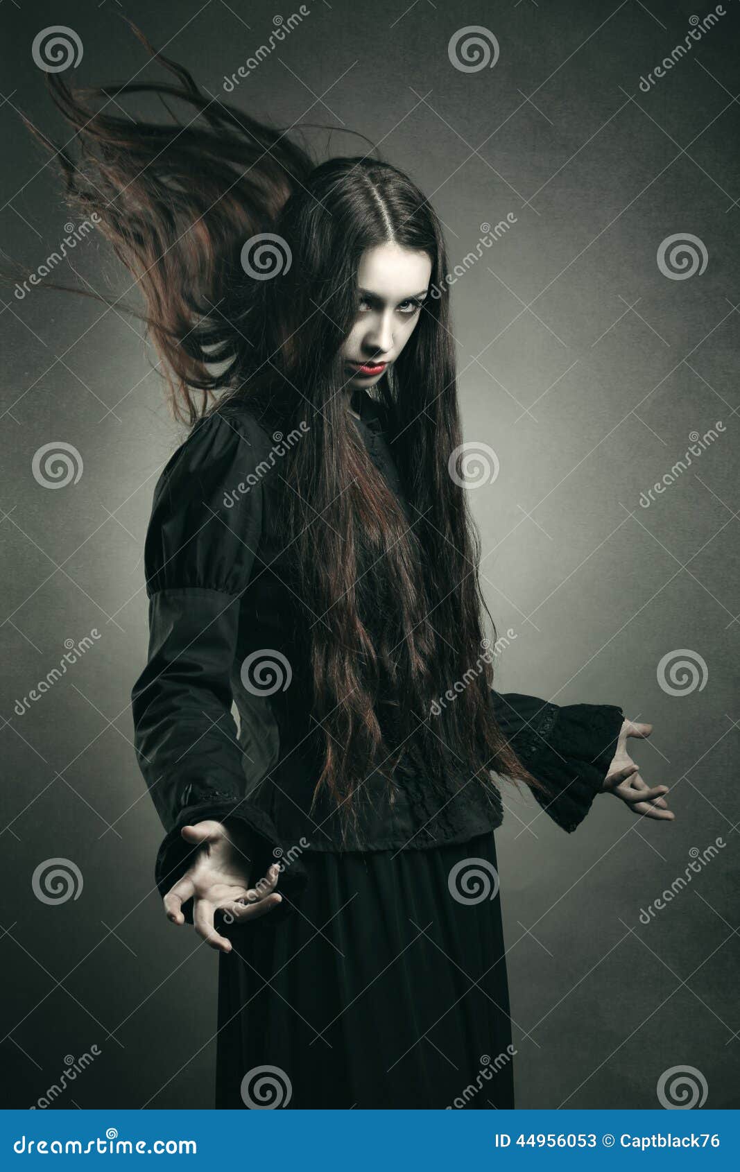 Dark Witch Calling Black Powers Stock Image - Image of gothic, evil ...