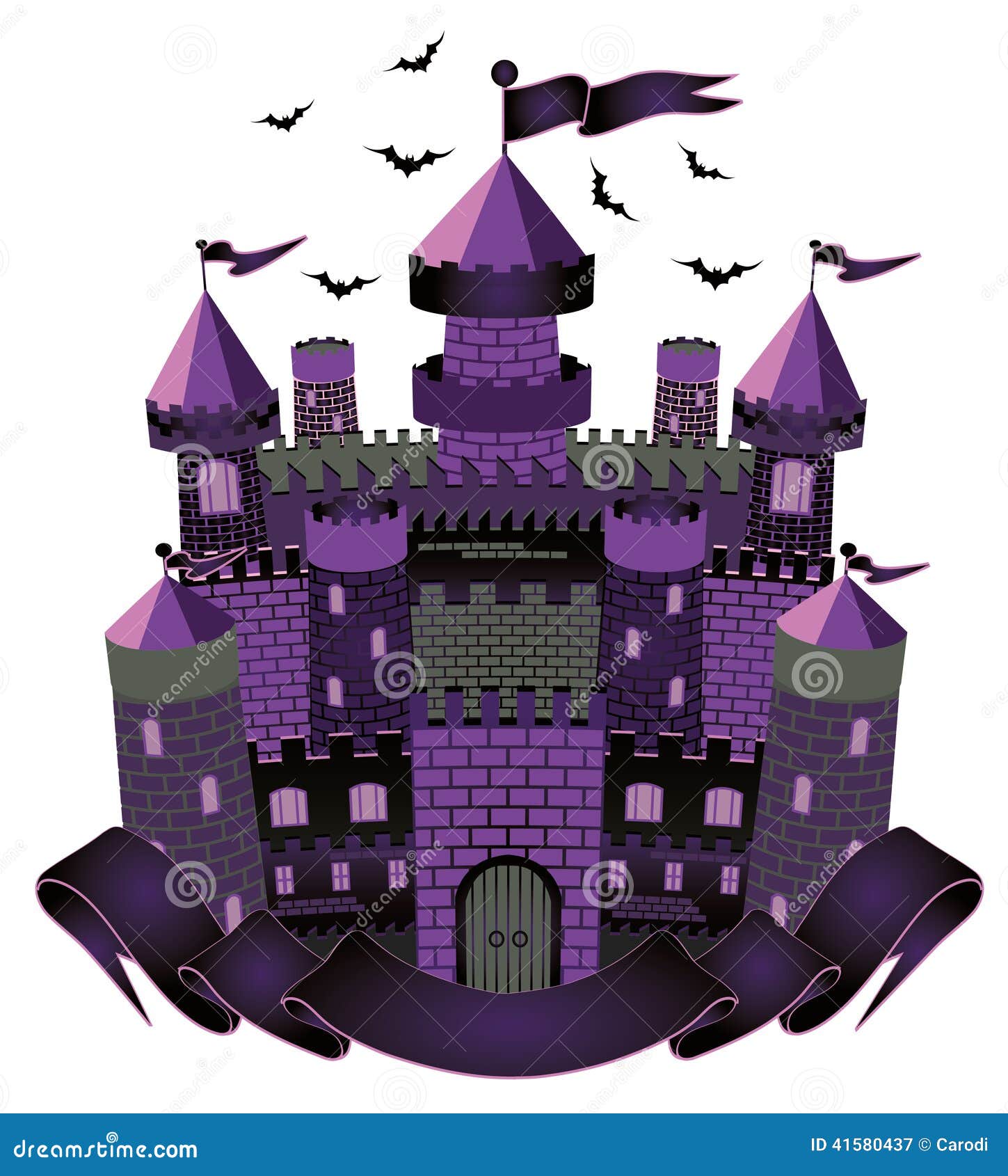 Dark Witch Castle Stock Vector - Image: 41580437