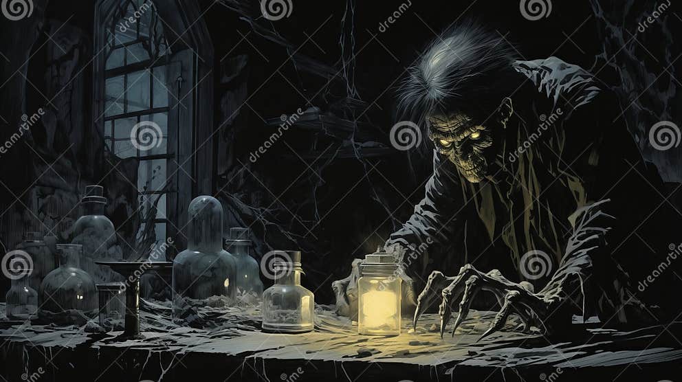 Dark Wizard Lighting Candle: Experimental Artwork by Bernie Wrightson ...