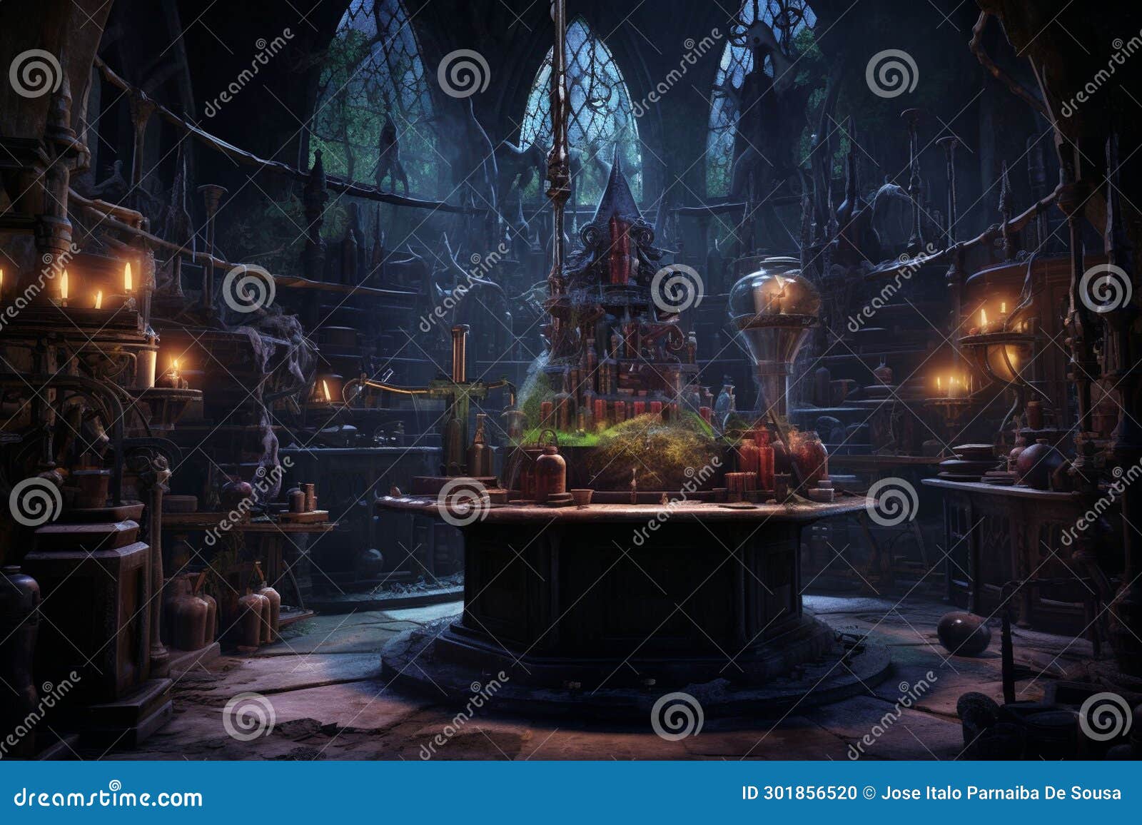 Dark Wizards Laboratory a Dark Wizards Stock Illustration ...